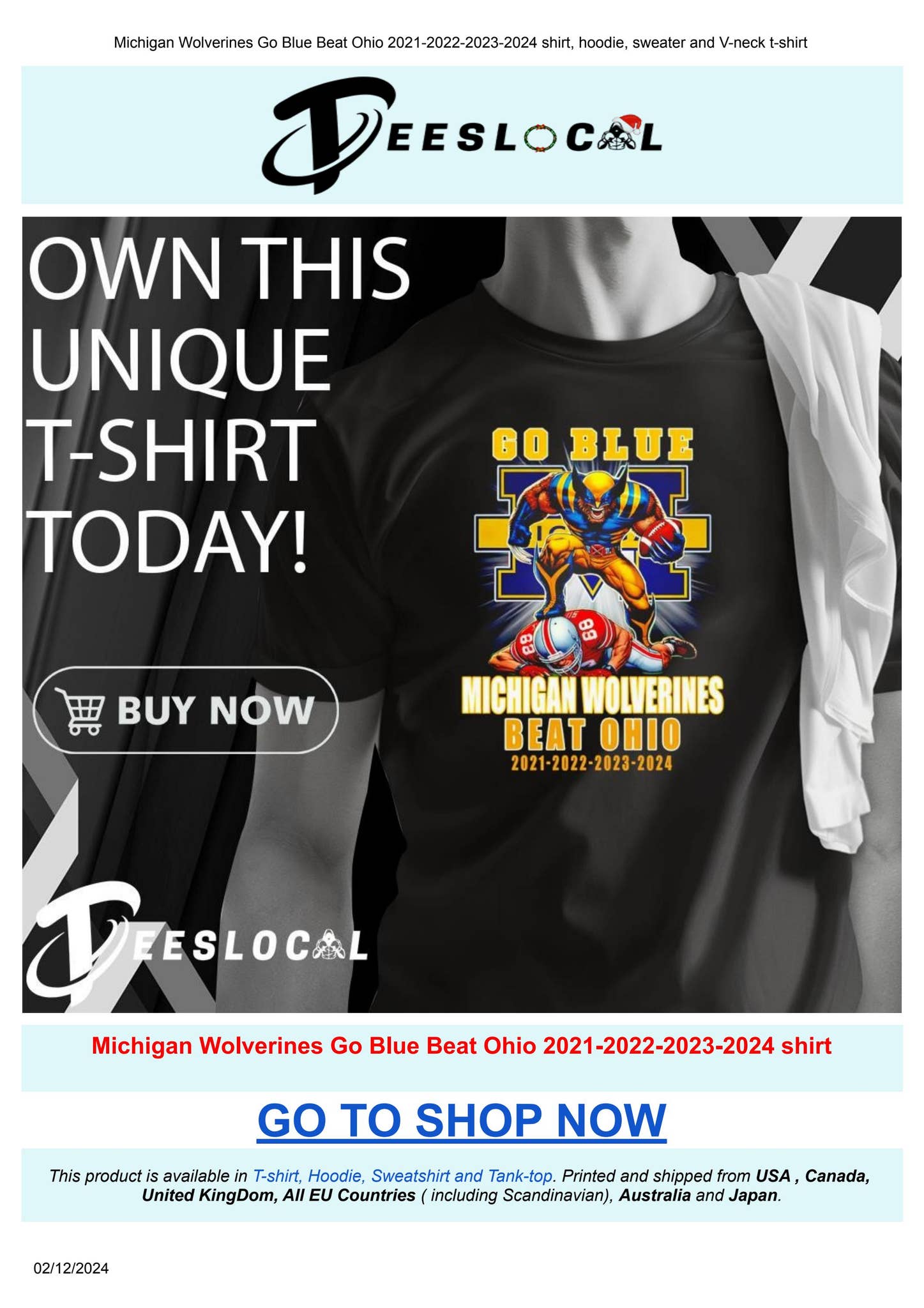 Michigan Wolverines Go Blue Beat Ohio 2021-2022-2023-2024 shirt ...