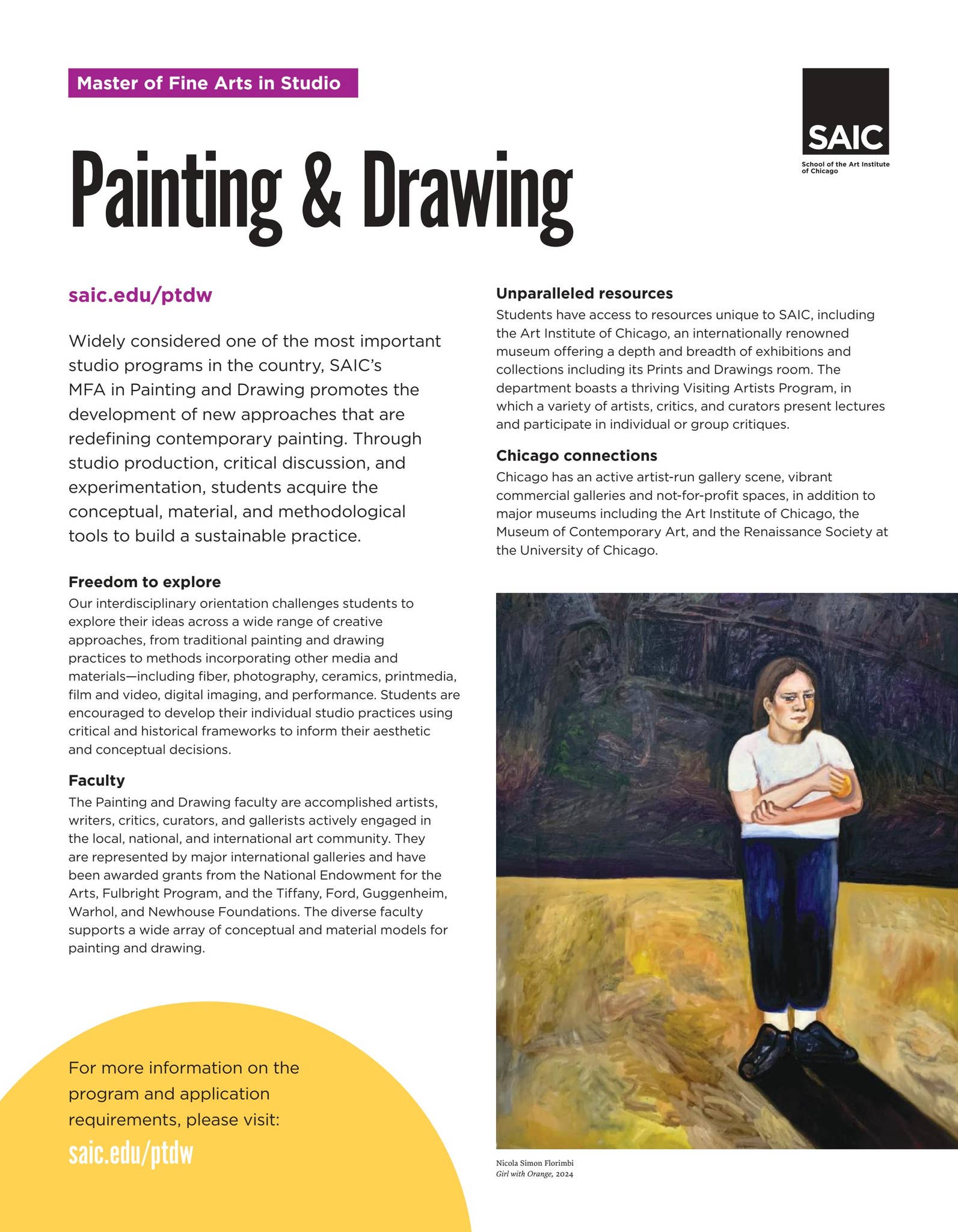 SAIC Painting and Drawing MFA Brochure by School of the Art Institute ...