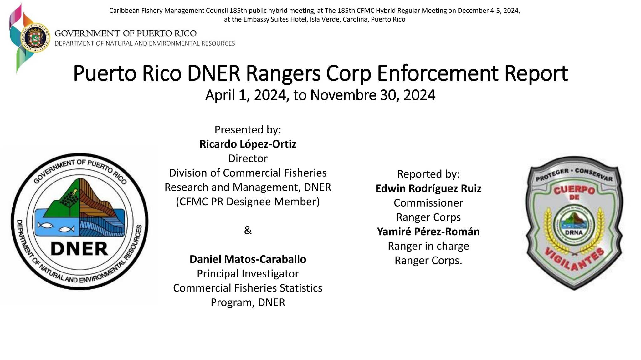 PR DNER Enforcement for CFMC 185 December 2024 PR by Caribbean Fishery ...