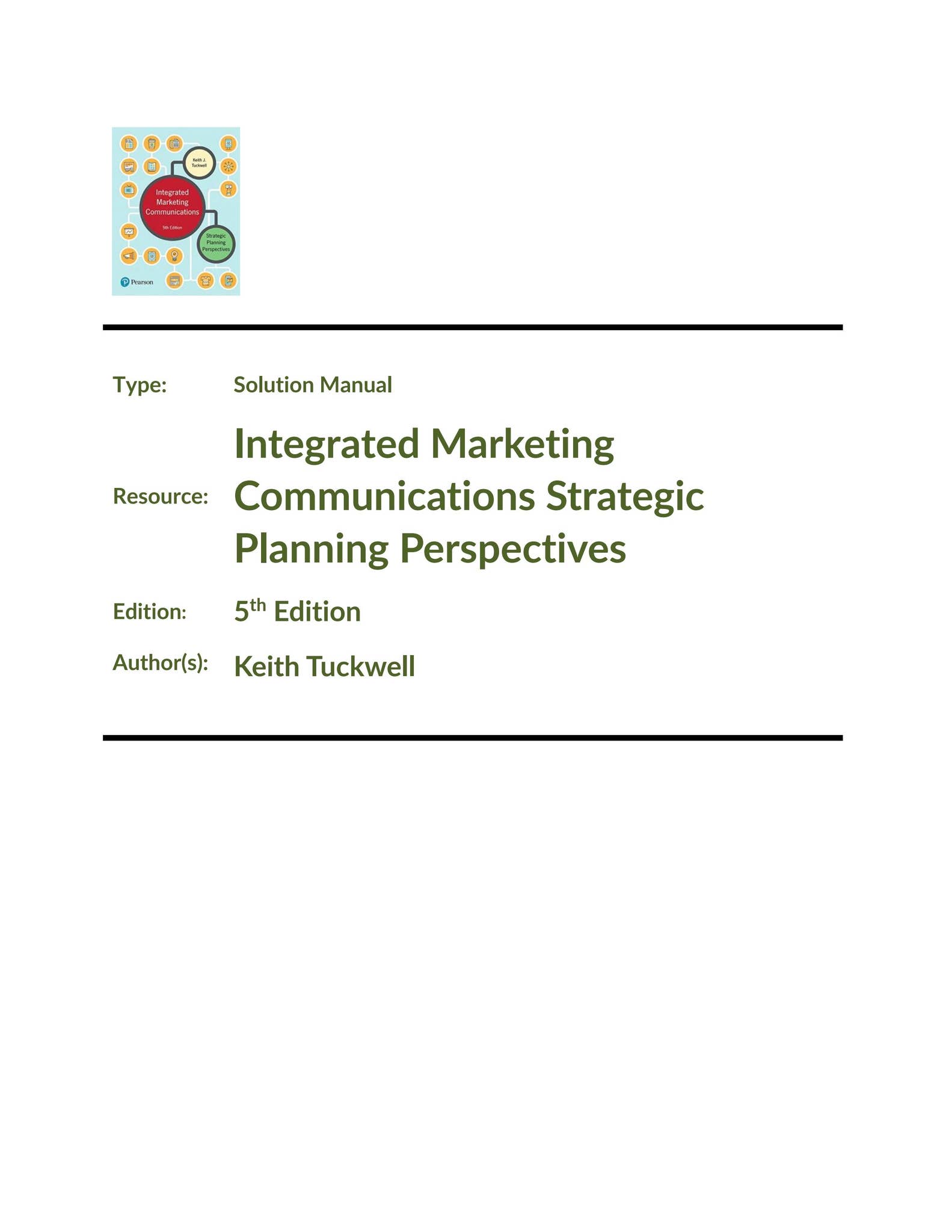 Integrated Marketing Communications Strategic Planning Perspectives ...