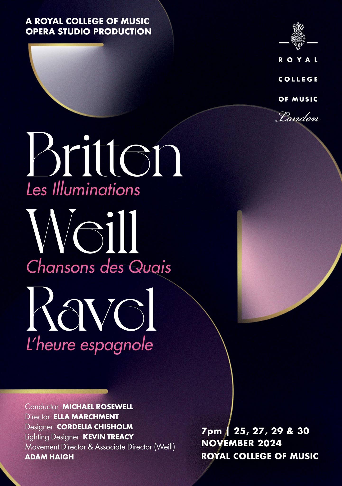 RCM Opera Triple Bill - Britten, Weill and Ravel by Royal College of ...