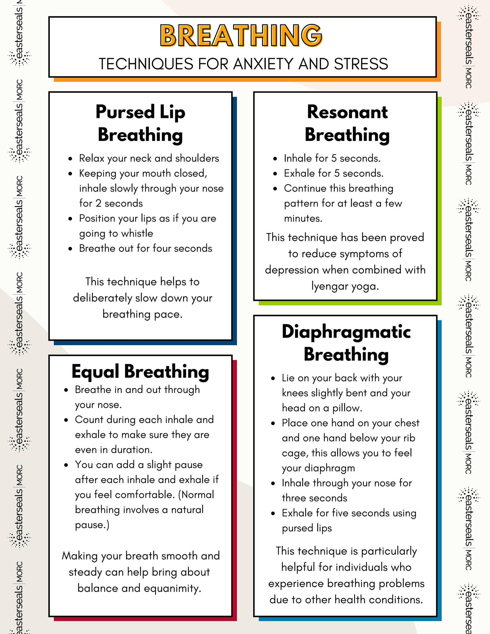 Breathing Techniques for Stress and Anxiety by Easterseals MORC - Issuu