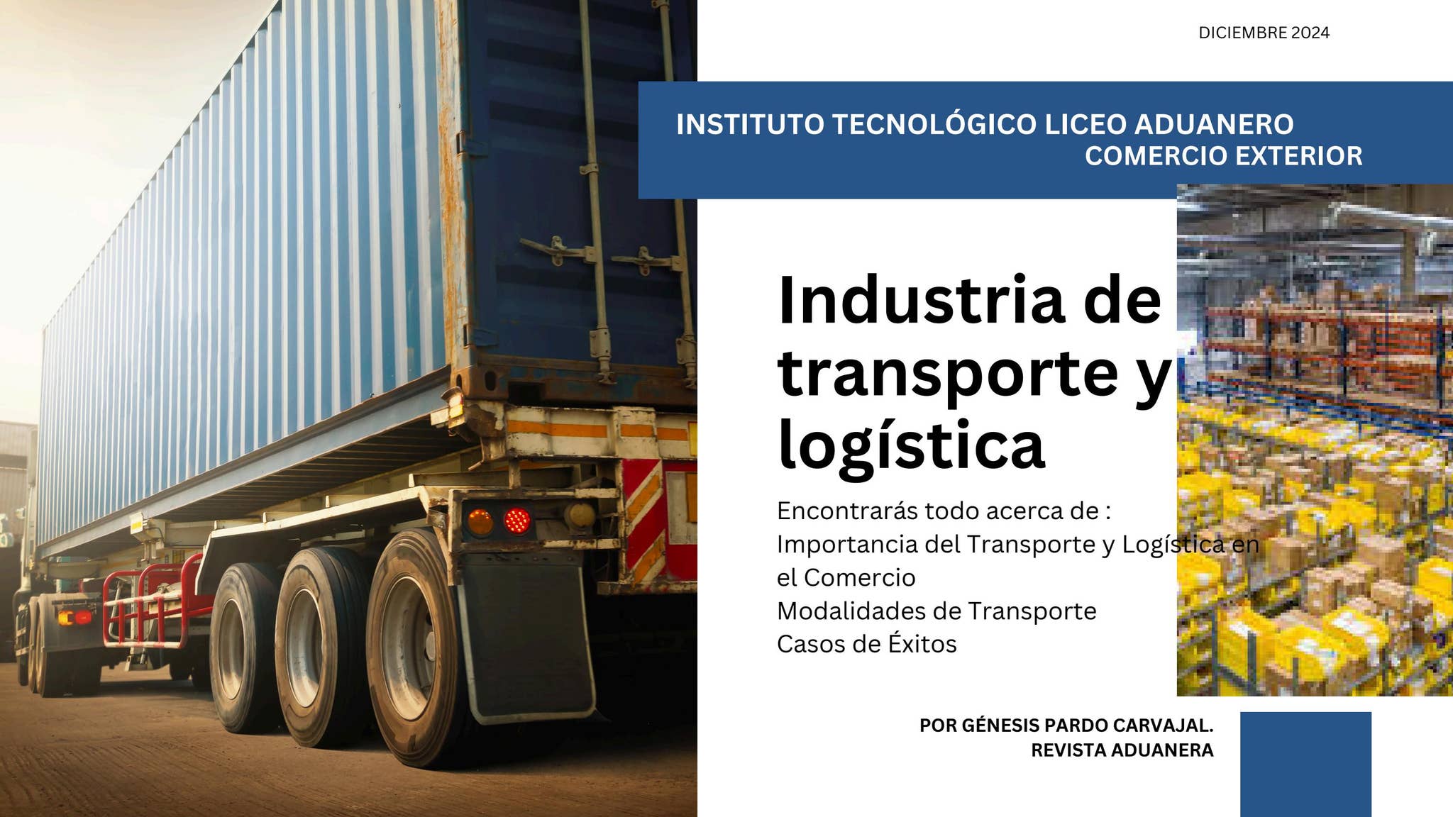 Presentación Industria Transporte y Logística Fotográfico Estructurado ...
