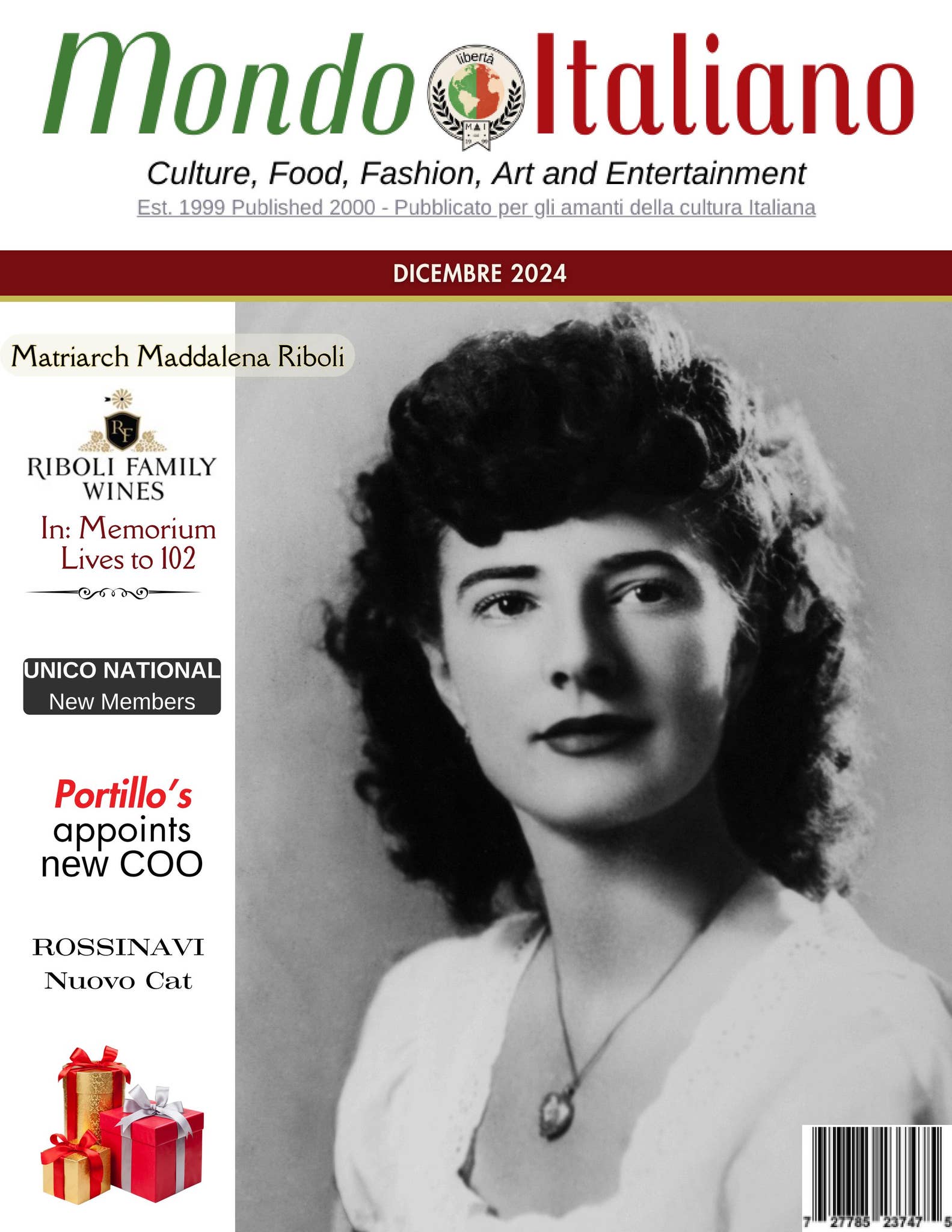 Mondo Italiano Dec 2024: Matriarch Maddalena Riboli, Passes at 102 by ...