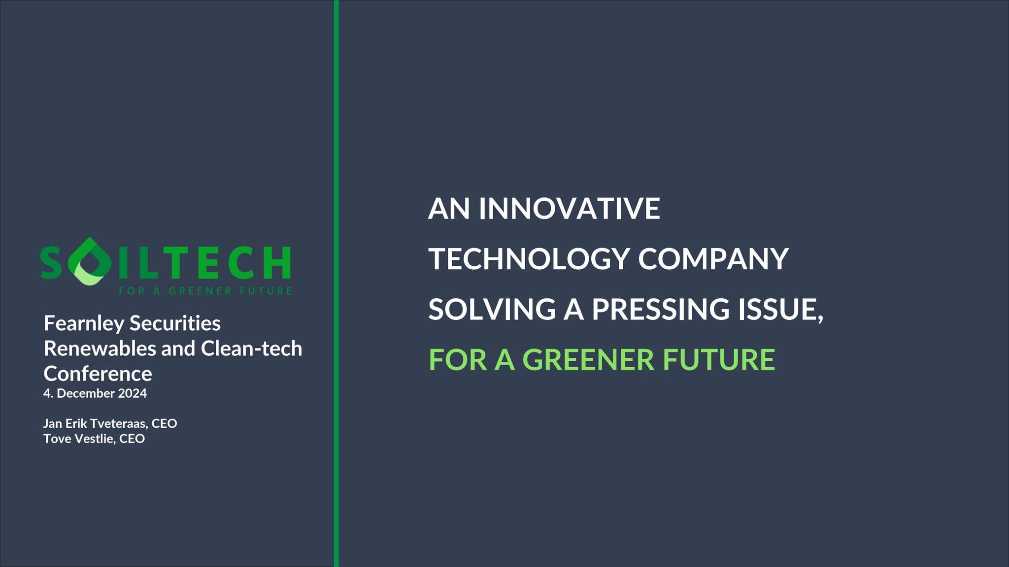 Fearnley's Renewable Sixt Annual and Clean-Tech conference 2024 ...