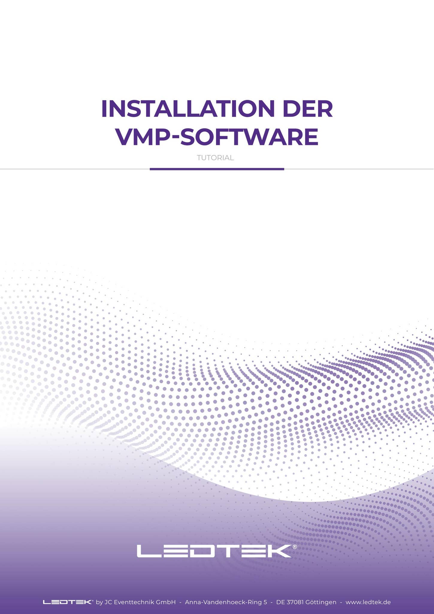 Installation der VMP-Software by LedTek by JC Eventtechnik GmbH - Issuu