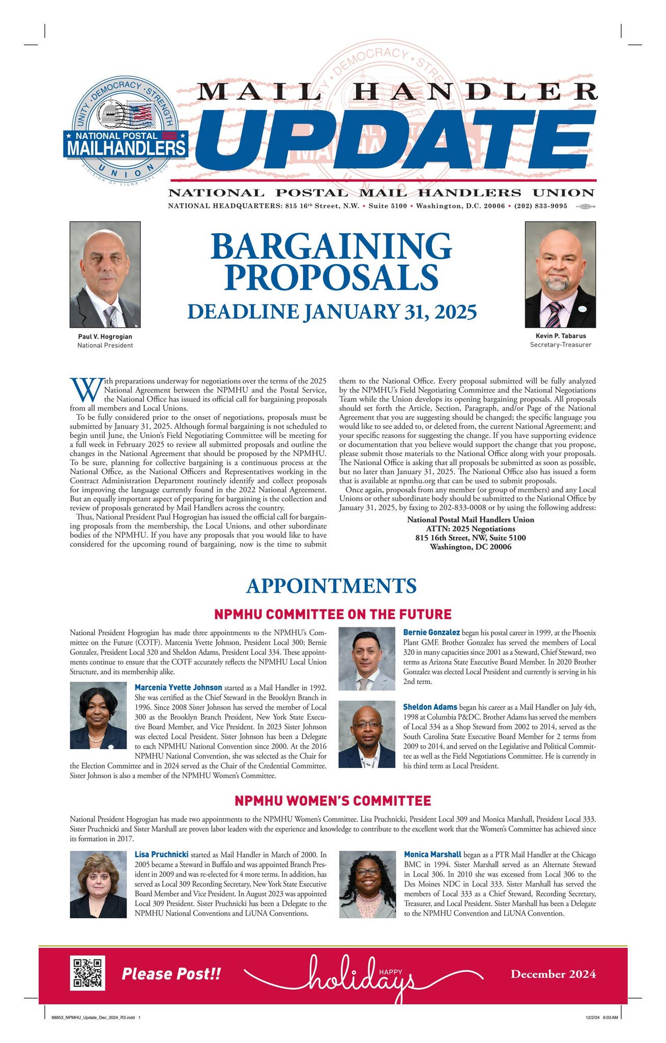 December 2024 by National Postal Mail Handlers Union - Issuu