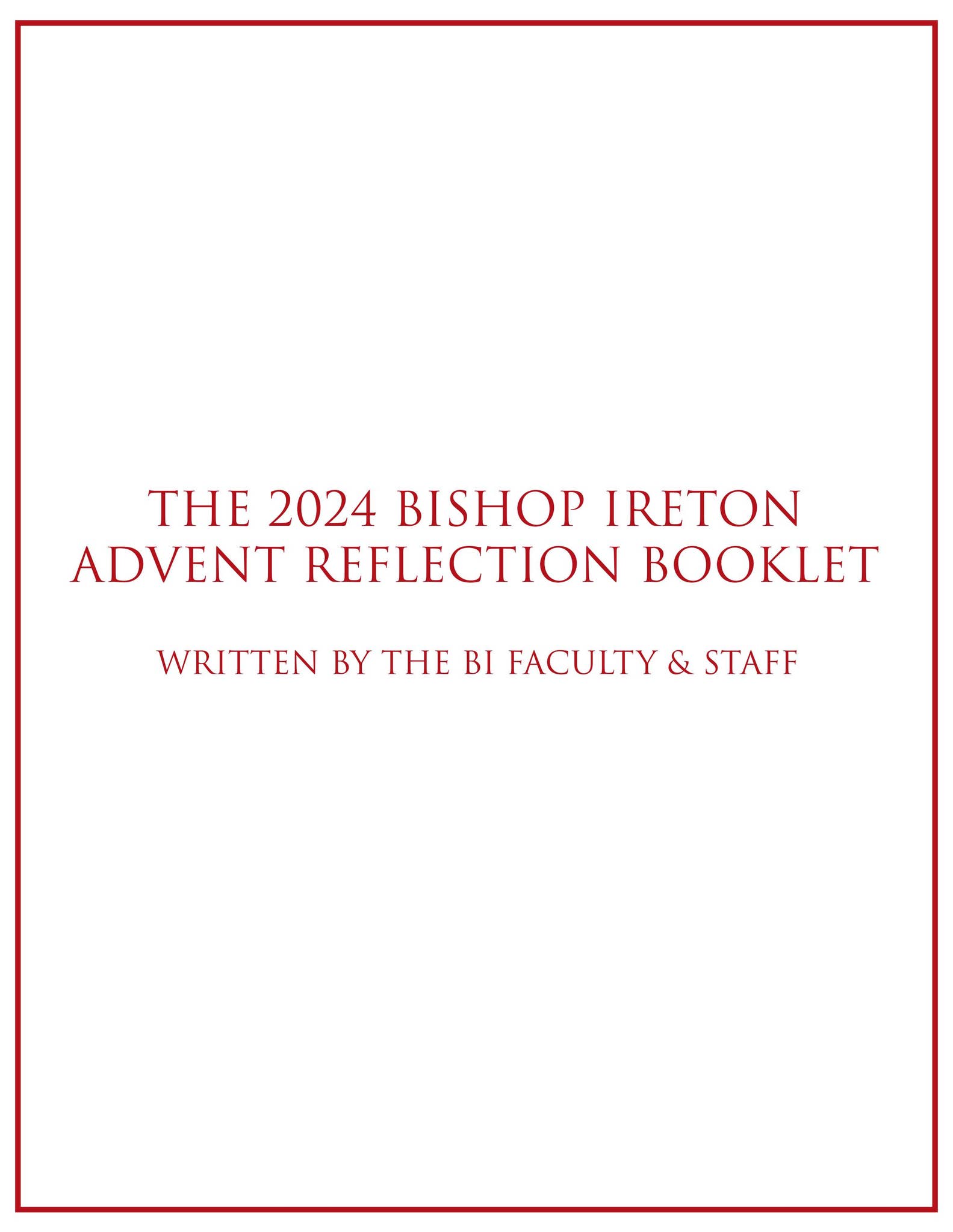 Advent Reflection Book 2024 by BishopIretonHS - Issuu