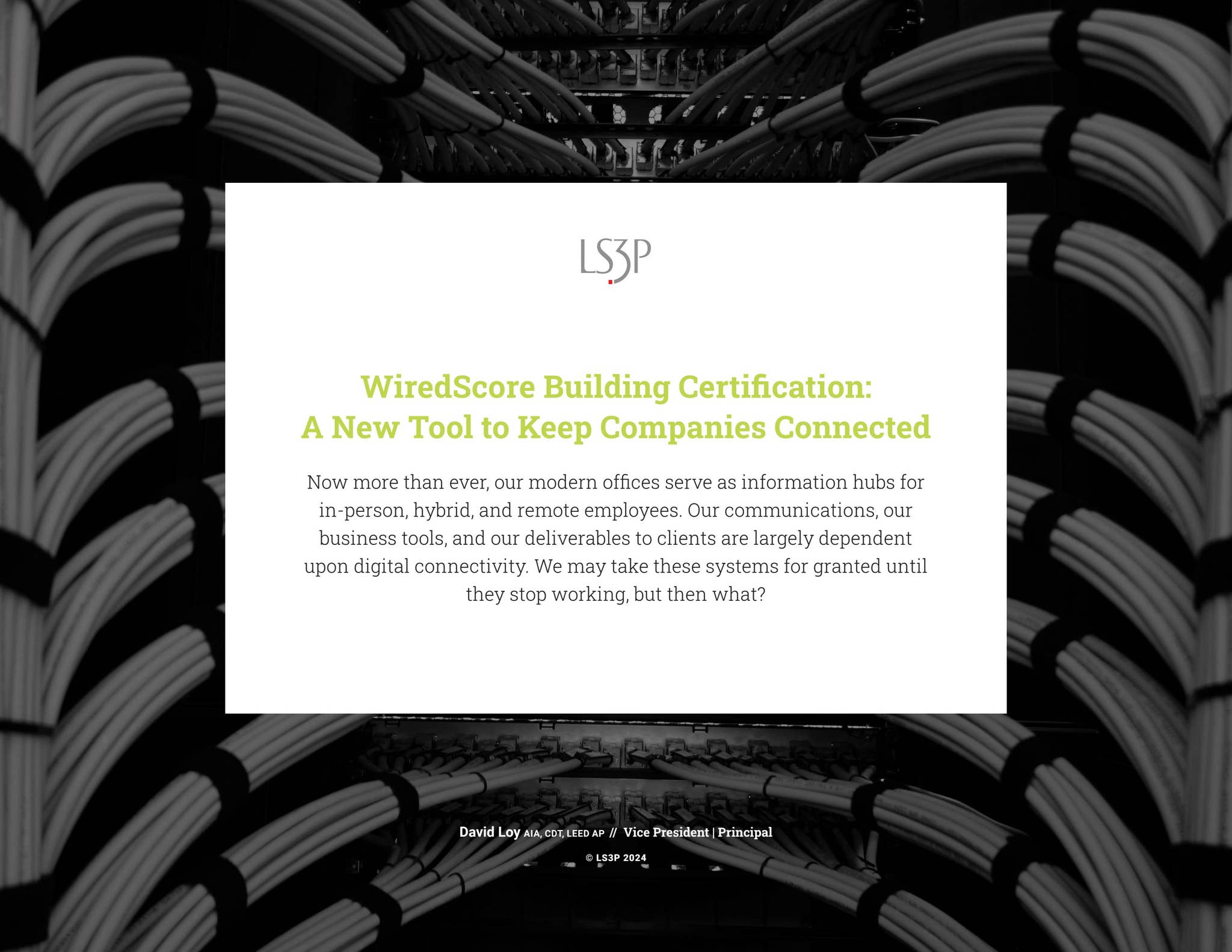 Design Perspectives: WiredScore Building Certification by LS3P - Issuu