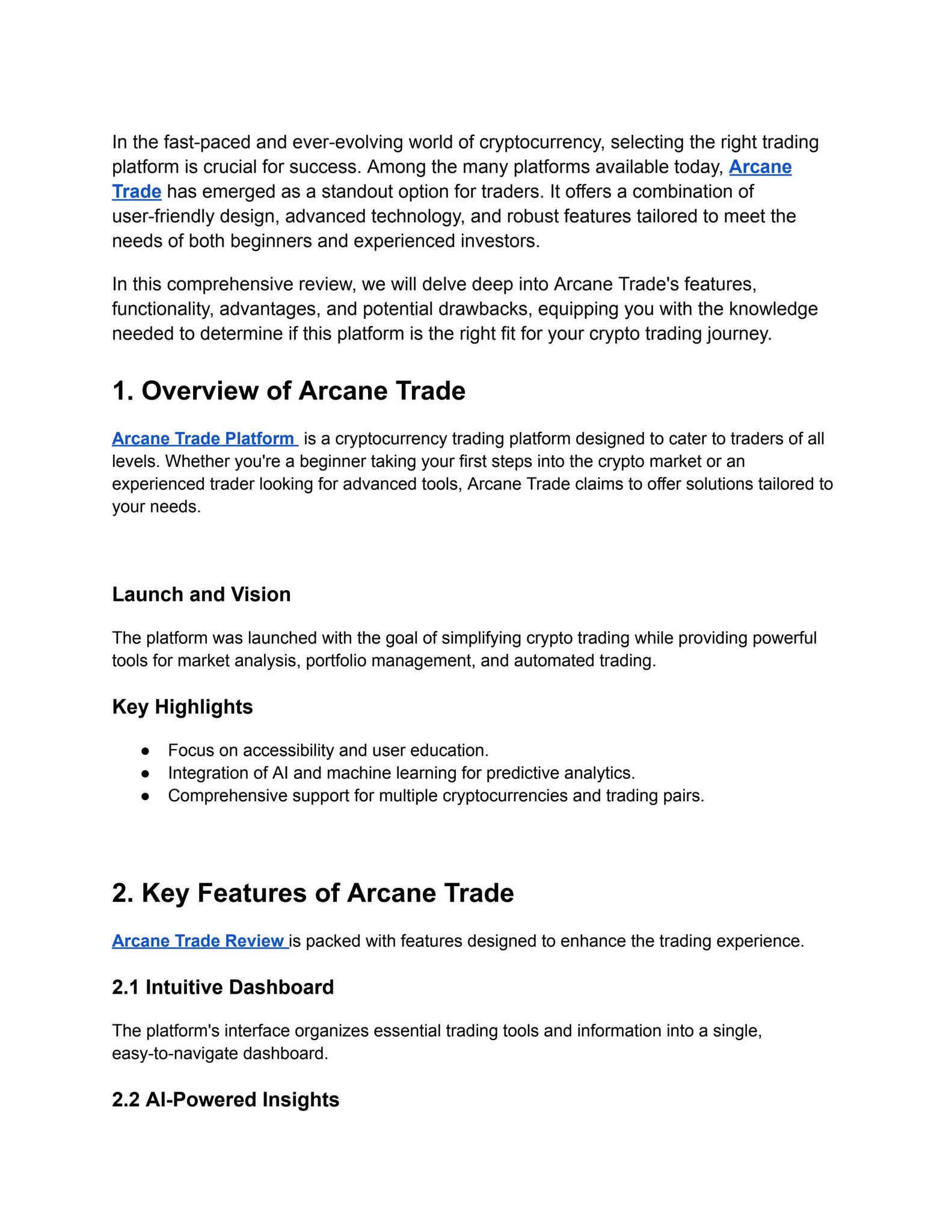 Arcane Trade Platform Review by ArcaneTrade - Issuu