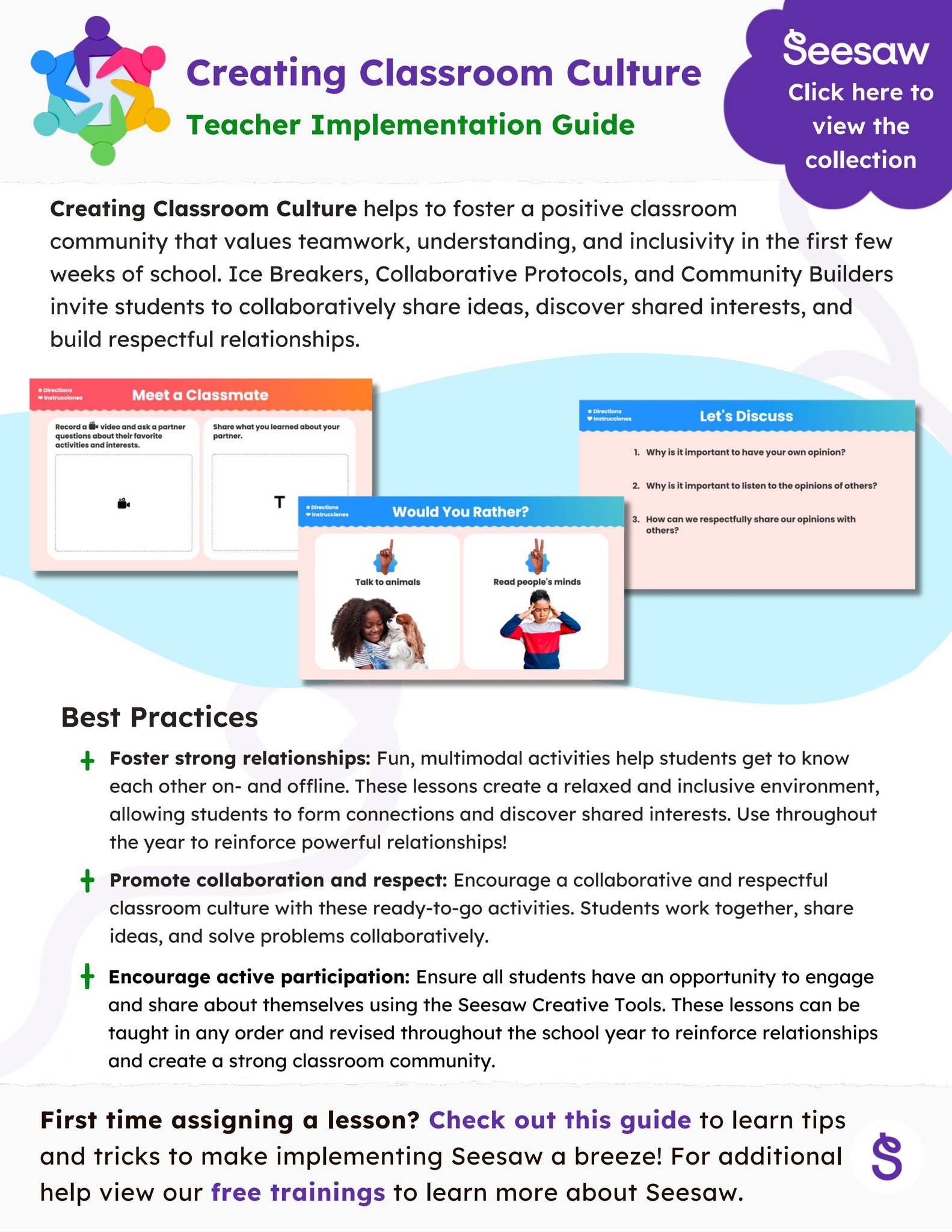 Creating Classroom Culture Implementation Guide by seesawlearning - Issuu