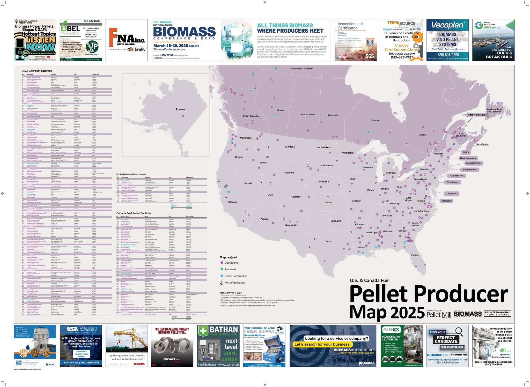2025 US & Canada Fuel Pellet Producer Map by BBI International - Issuu