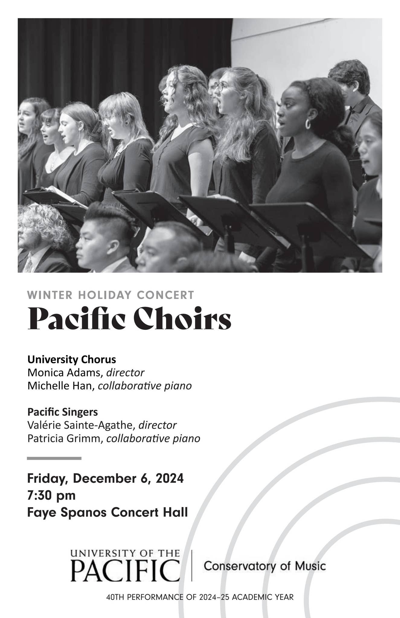 Pacific Choirs, Winter Holiday Concert by University of the Pacific ...