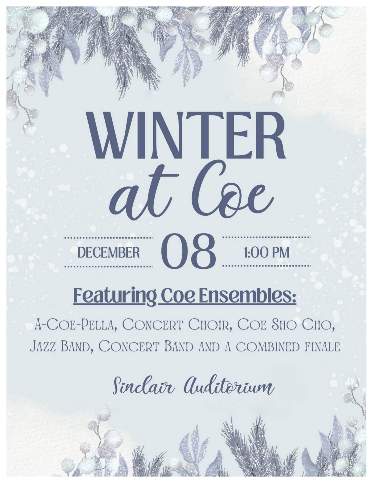 Winter@Coe 2024! by CoeMusic - Issuu