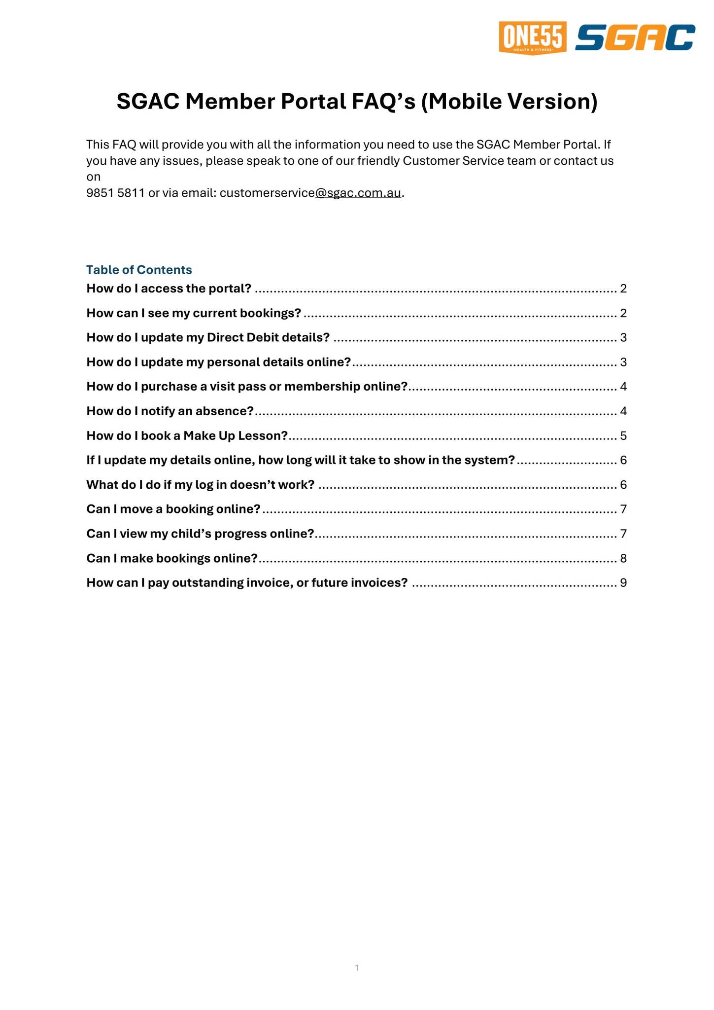 SGAC Member Portal FAQ (Mobile Version) by westhq - Issuu