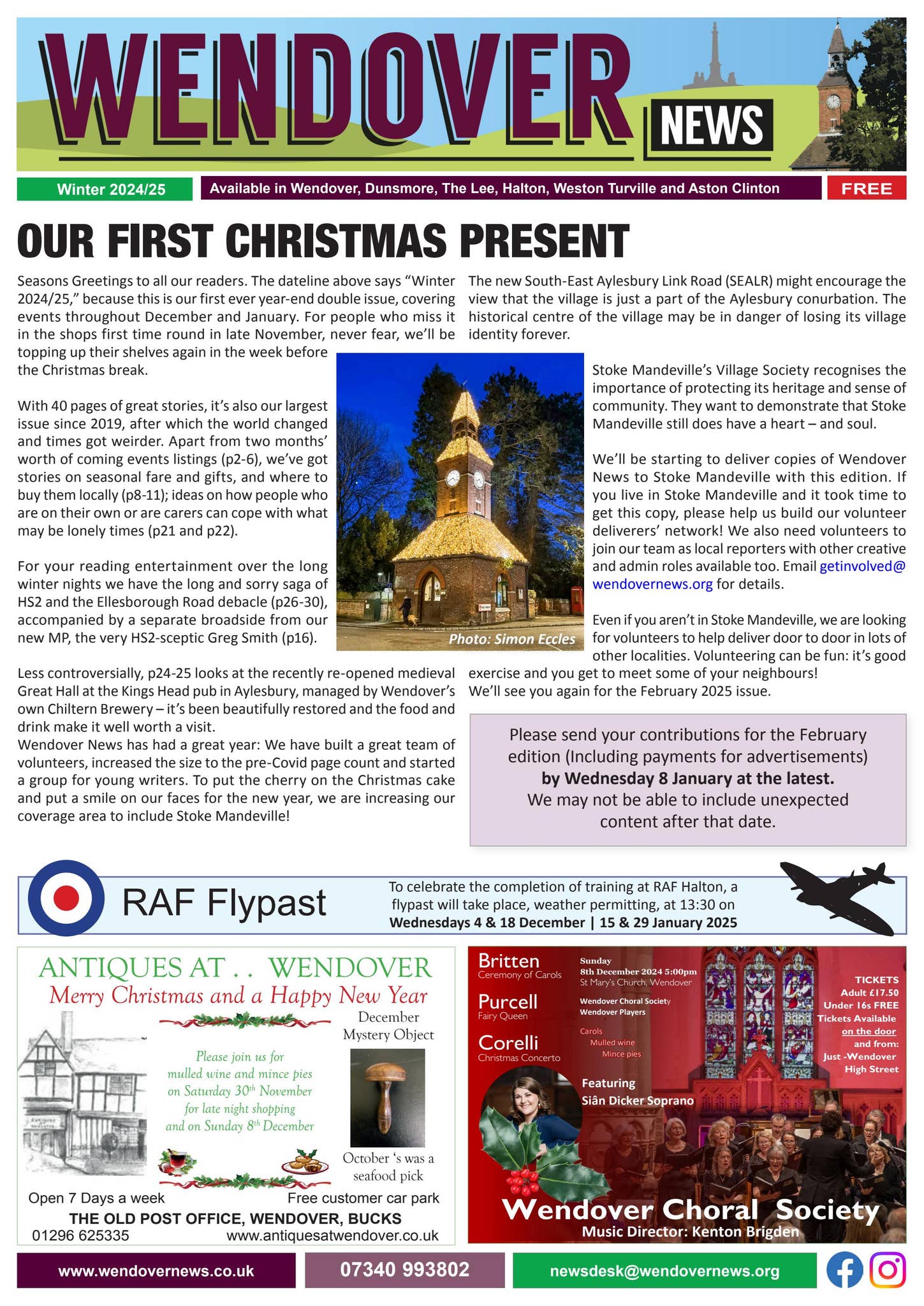 Wendover News Winter 2024/25 by Wendover News - Issuu
