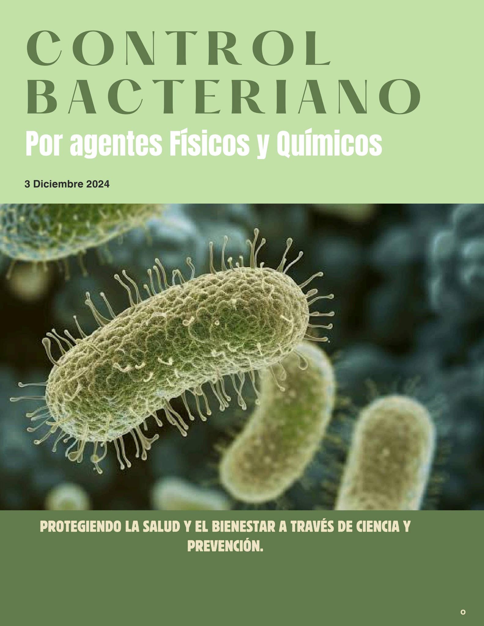 CONTROL BACTERIANO POR AGENTES FÍSICOS Y QUÍMICOS by Gallegos Sergio ...