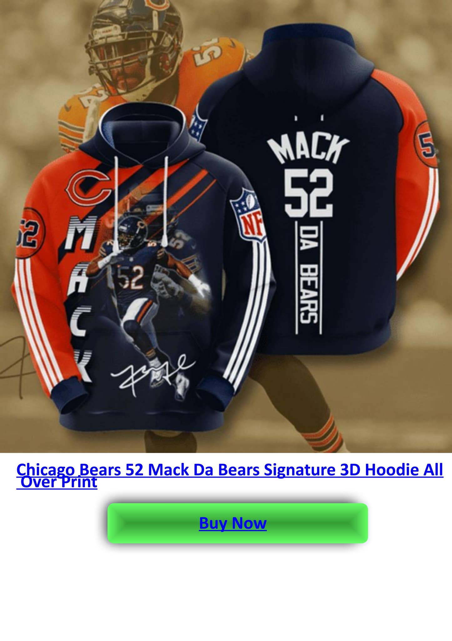 Chicago Bears 52 MacChicago Bears 52 Mack Da Bears Signk Da Bears ...