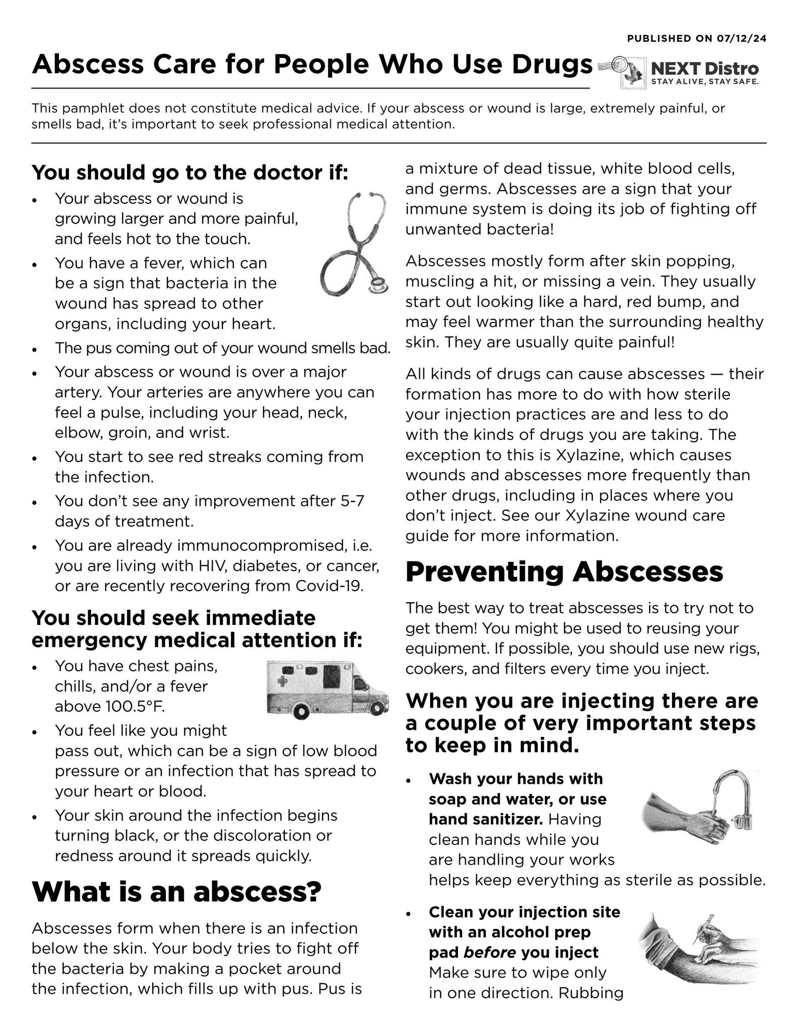 Abscess Care for People Who Use Drugs by nextdistro - Issuu