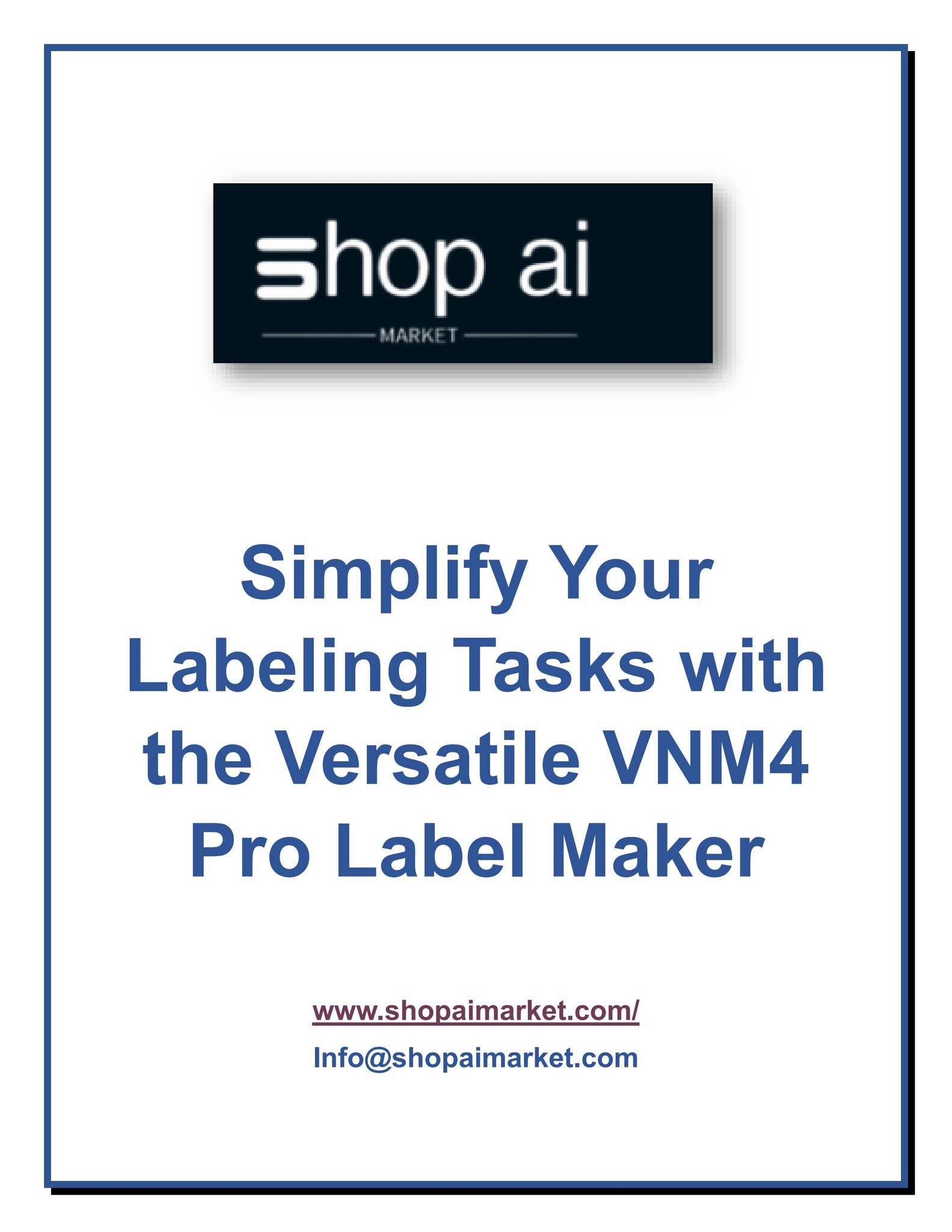 Simplify Your Labeling Tasks with the Versatile VNM4 Pro Label Maker by ...