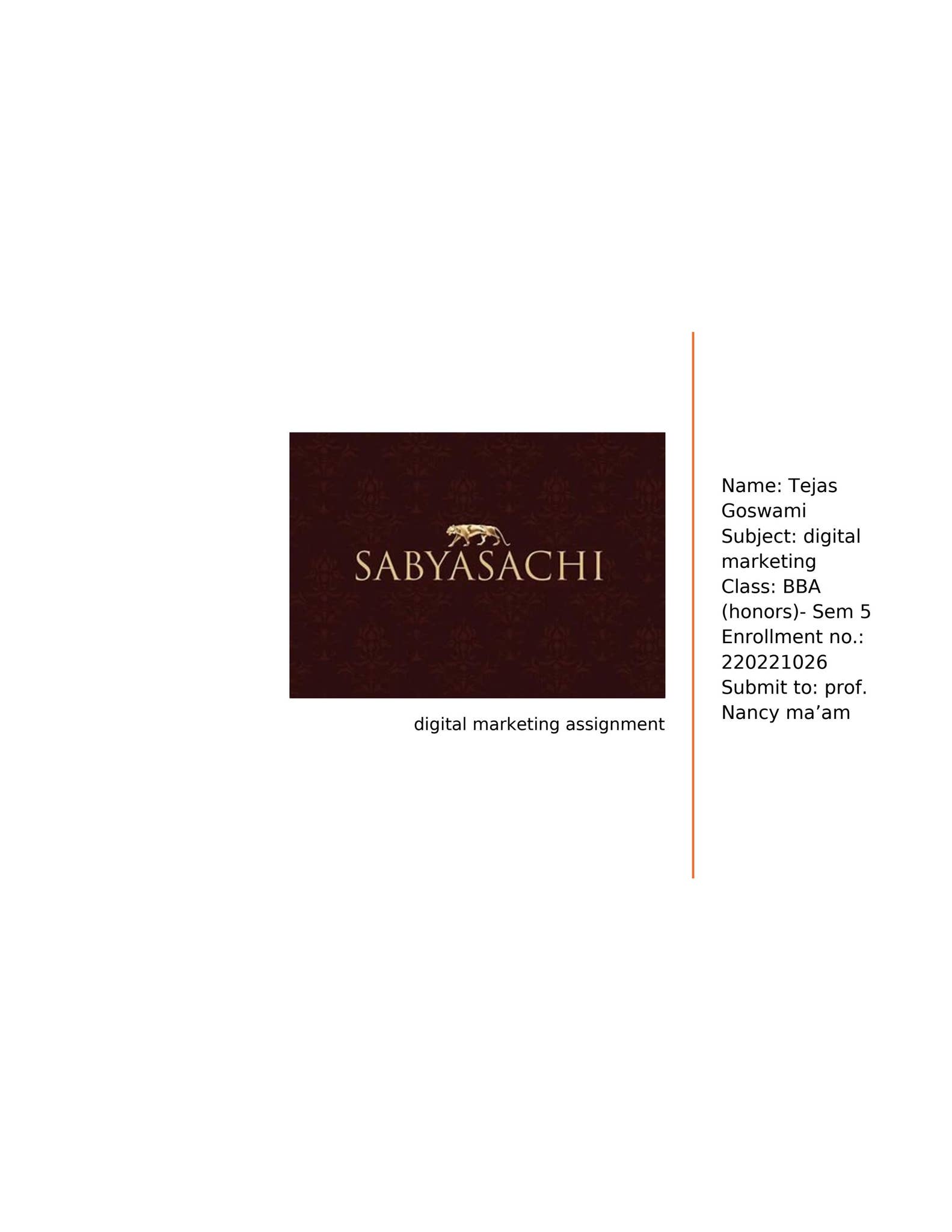 sabyasachi by Tejas Goswami - Issuu