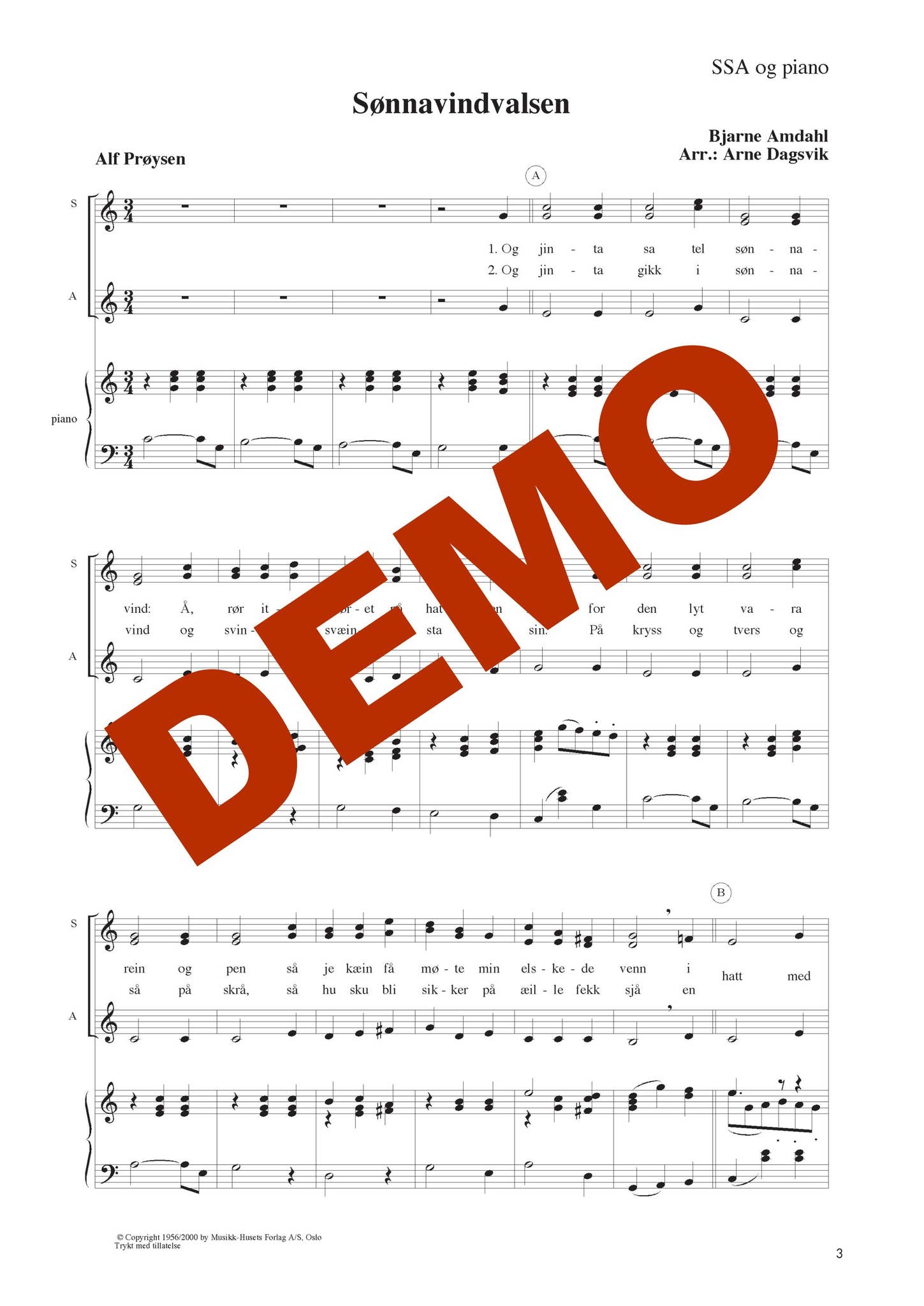 Tre Prøysenviser DEMO by Musikkforlagene - Issuu