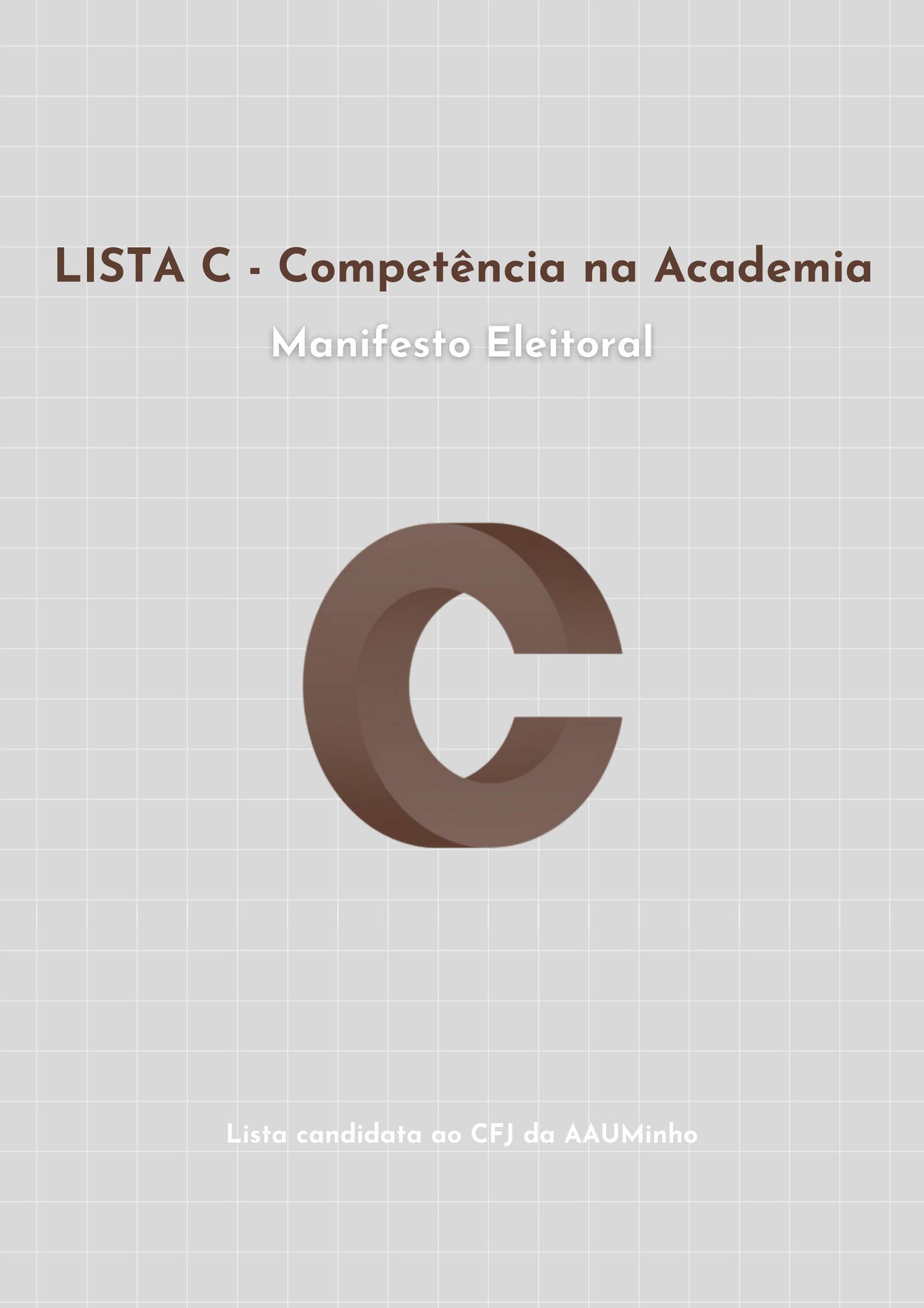 MANIFESTO - LISTA C Competencia na Academia by José Vilaverde - Issuu
