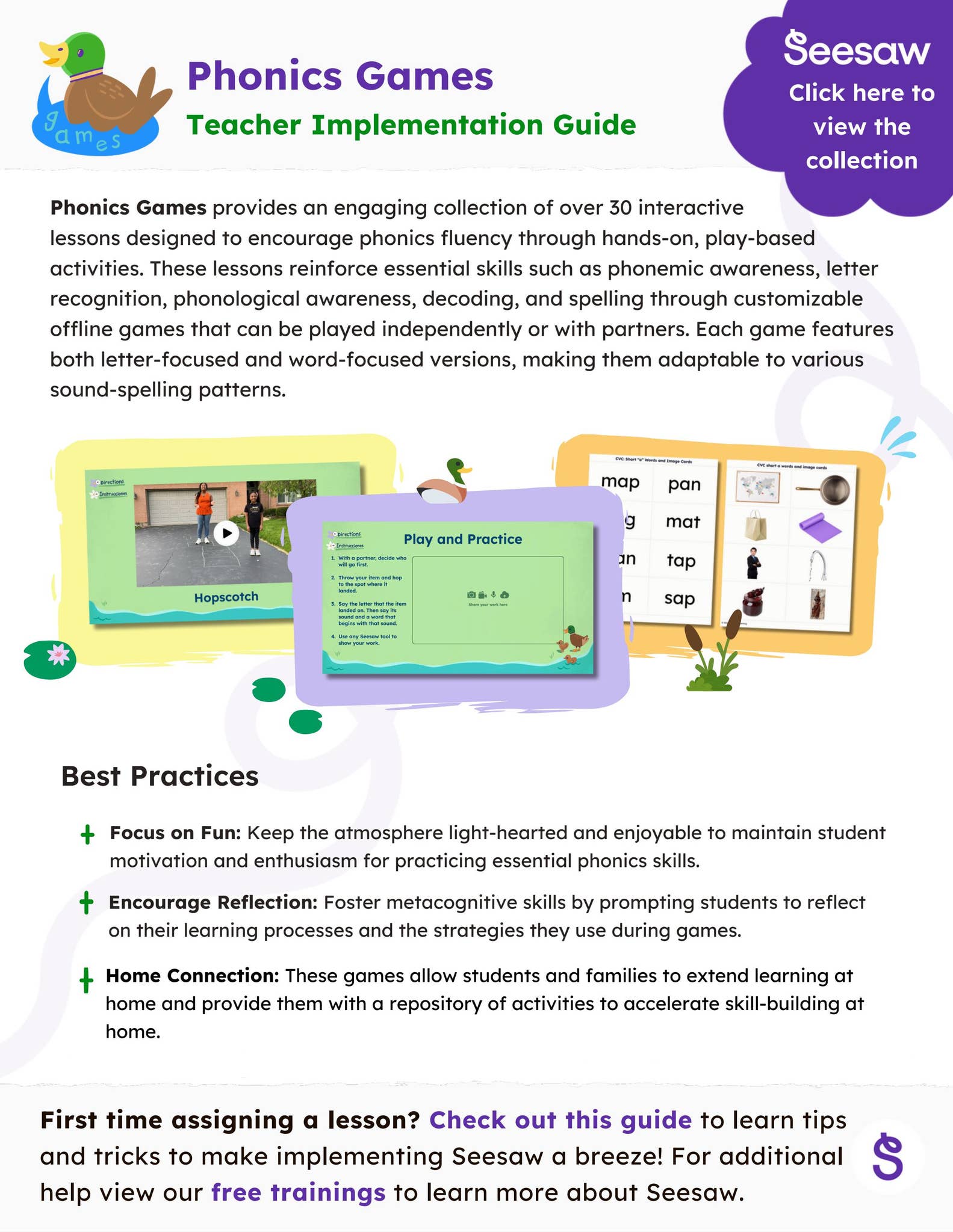 Phonics Games Implementation Guide by seesawlearning - Issuu