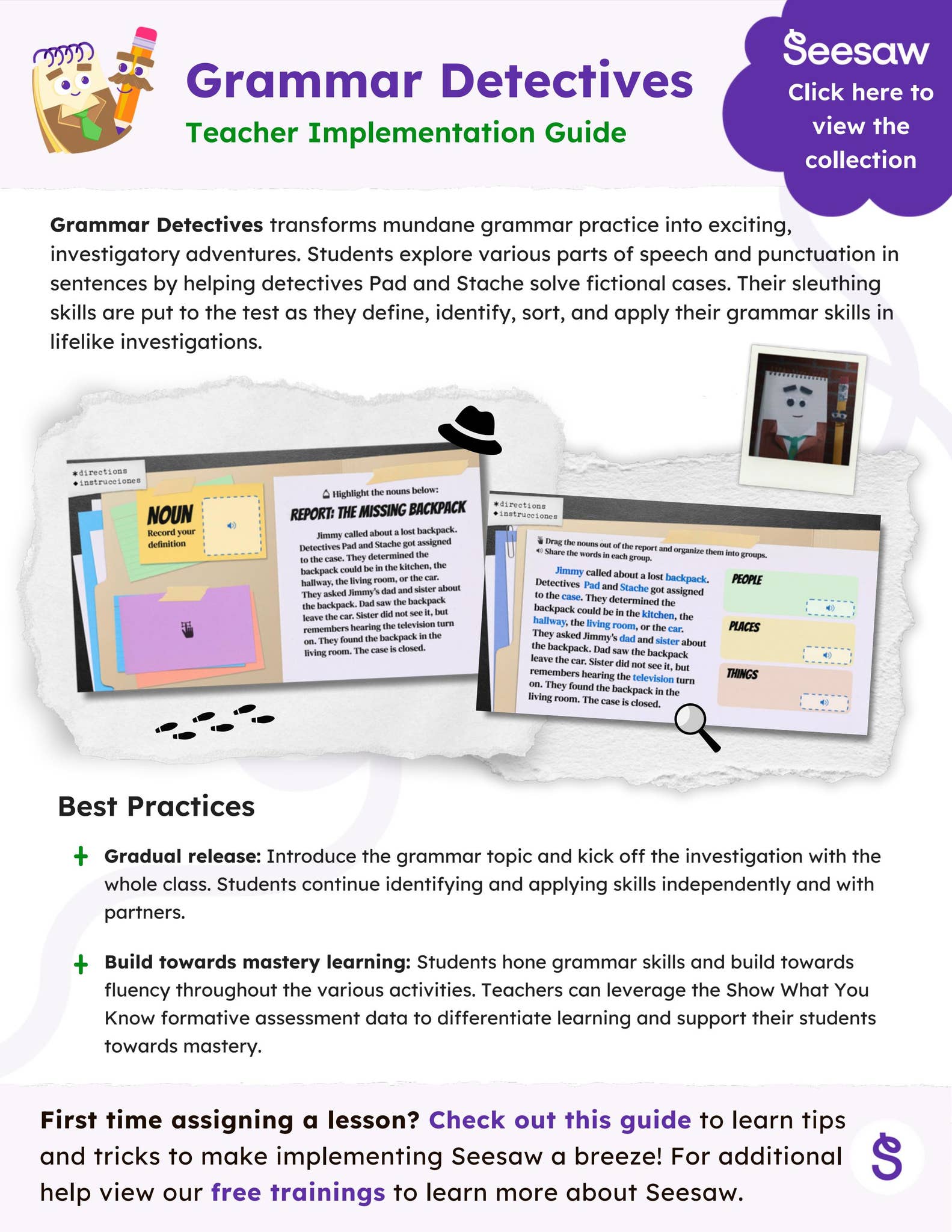 Grammar Detectives Implementation Guide by seesawlearning - Issuu