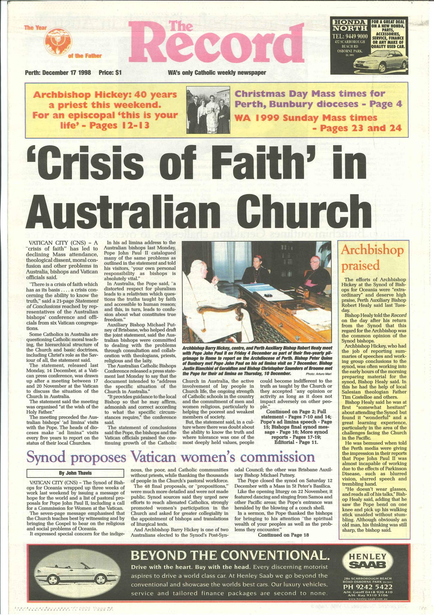 The Record Newspaper 17 December 1998 by The Record - Issuu