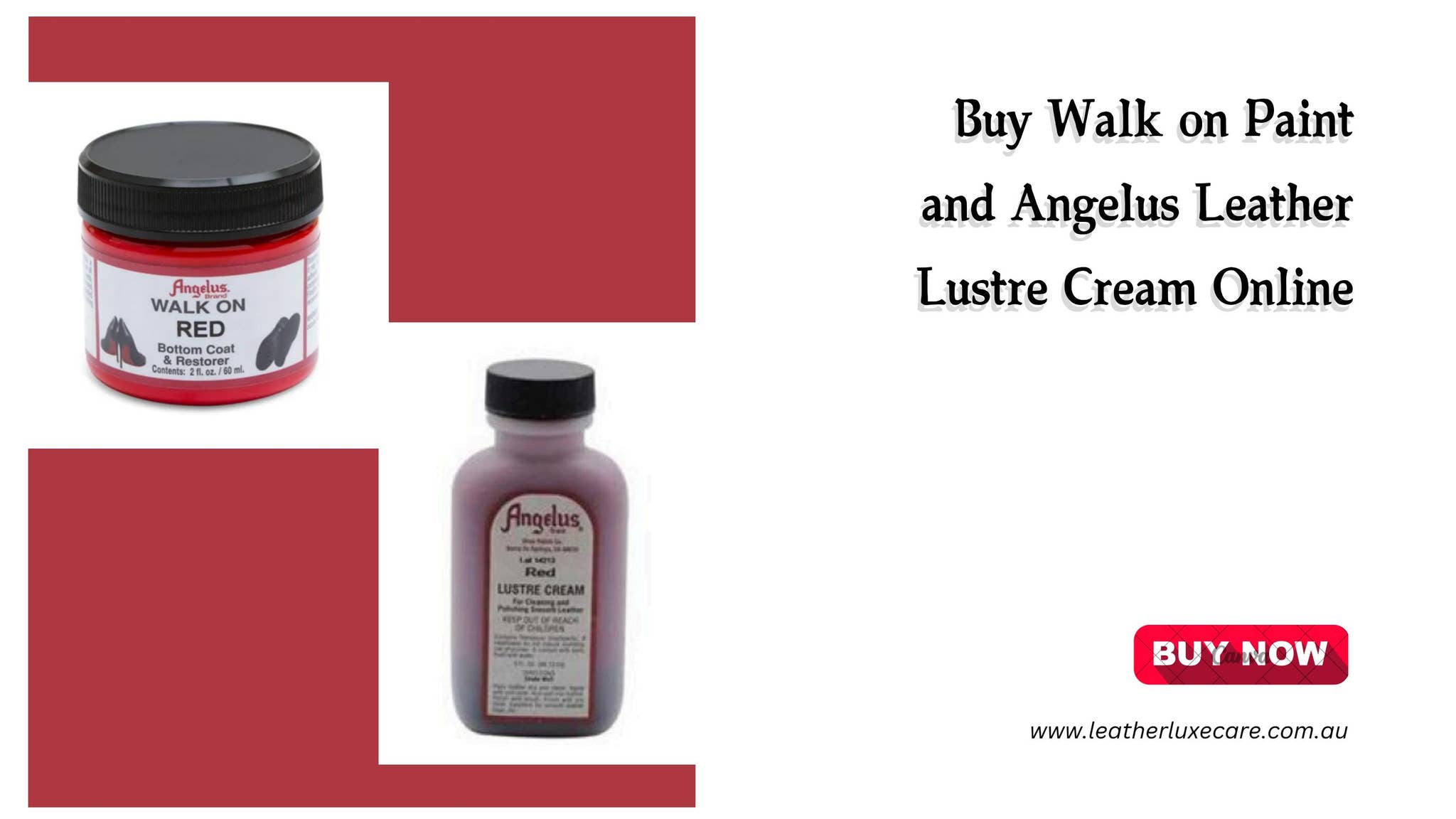 Buy Walk on Paint and Angelus Leather Lustre Cream Online by Leather ...