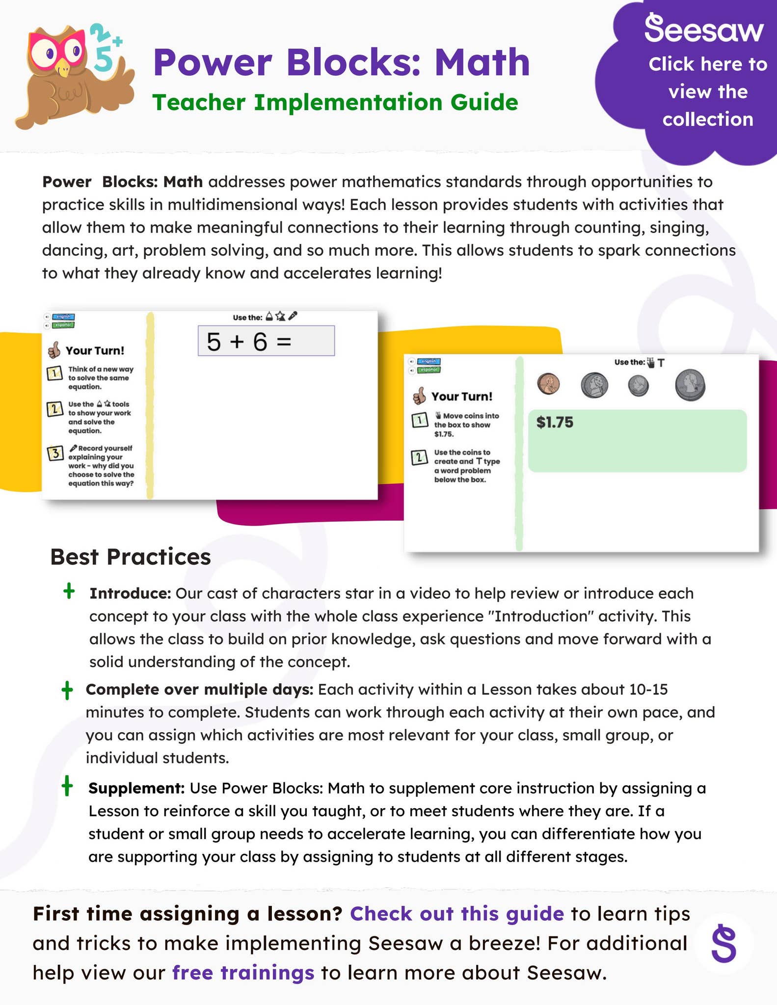 Power Blocks: Math Implementation Guide by seesawlearning - Issuu