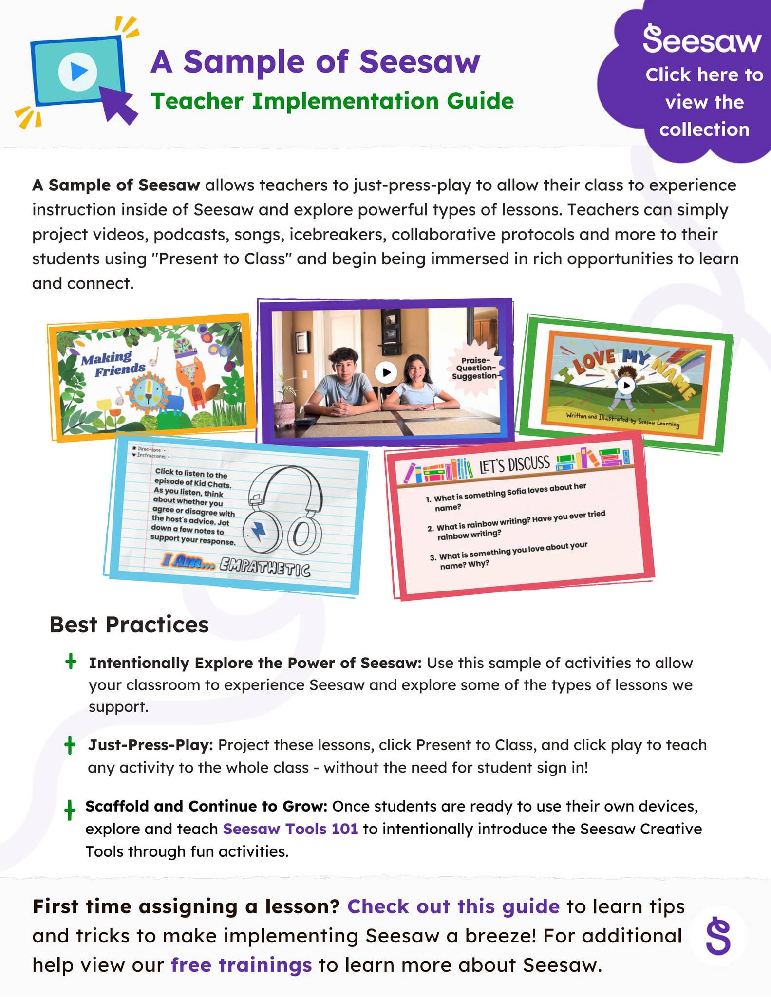 A Sample of Seesaw Implementation Guide by seesawlearning - Issuu