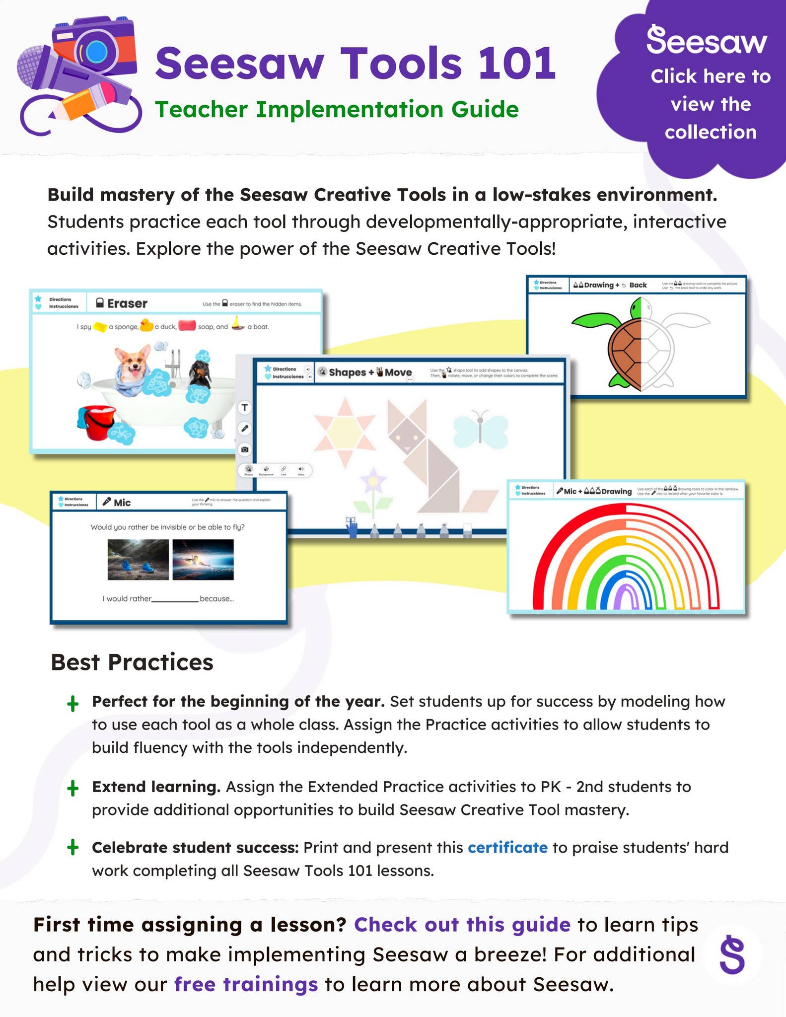 Seesaw Tools 101 Implementation Guide by seesawlearning - Issuu