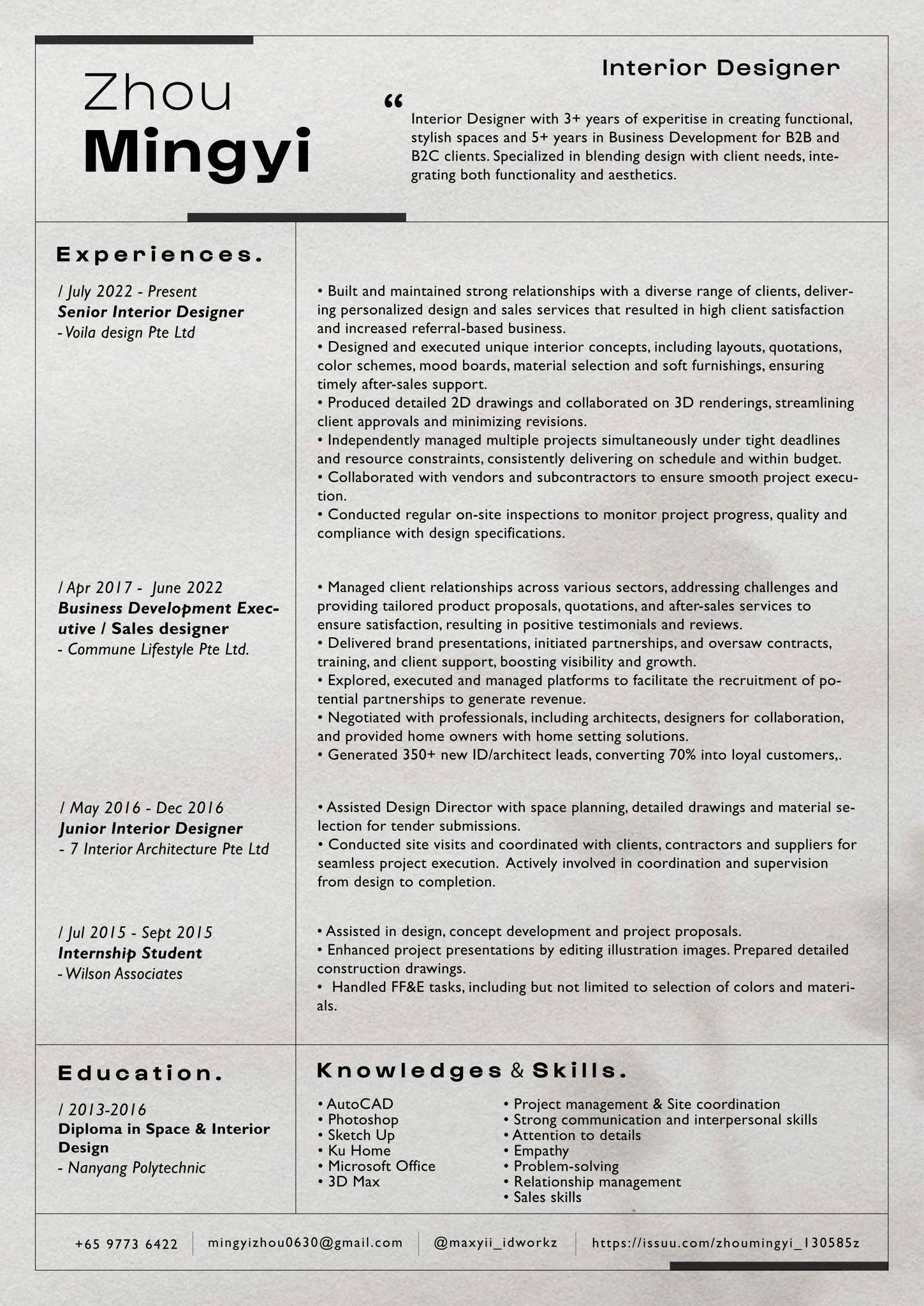 Resume 2024_Zhou Mingyi by Zhou Mingyi - Issuu