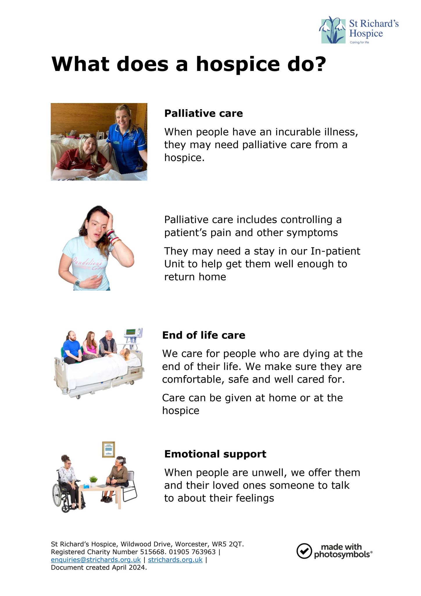 Easy Read: What does a hospice do? by St Richard's Hospice - Issuu
