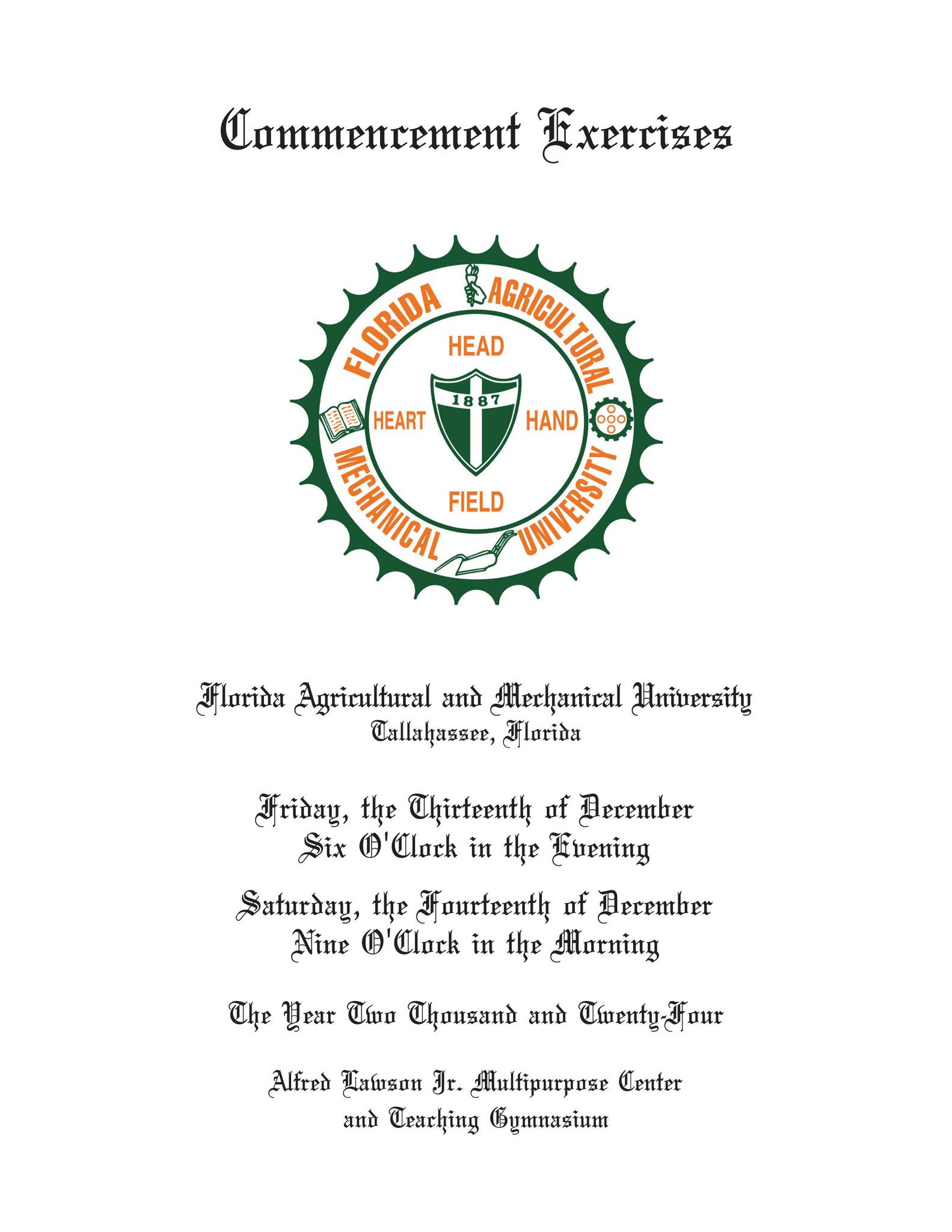 Fall 2024 Commencement Program by FAMU Communications - Issuu