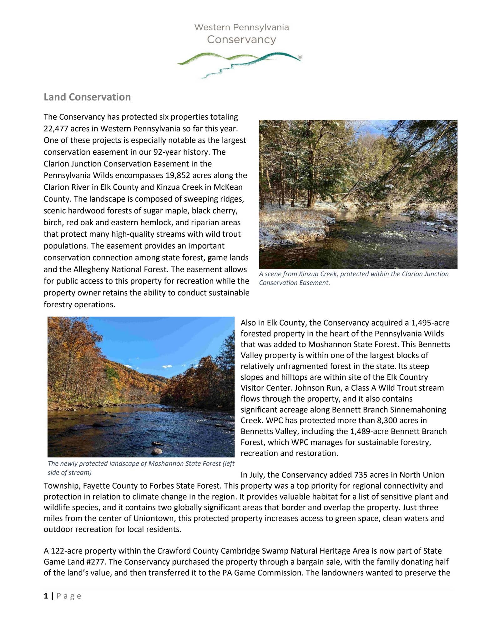 WPC 2024 Update by Western Pennsylvania Conservancy - Issuu