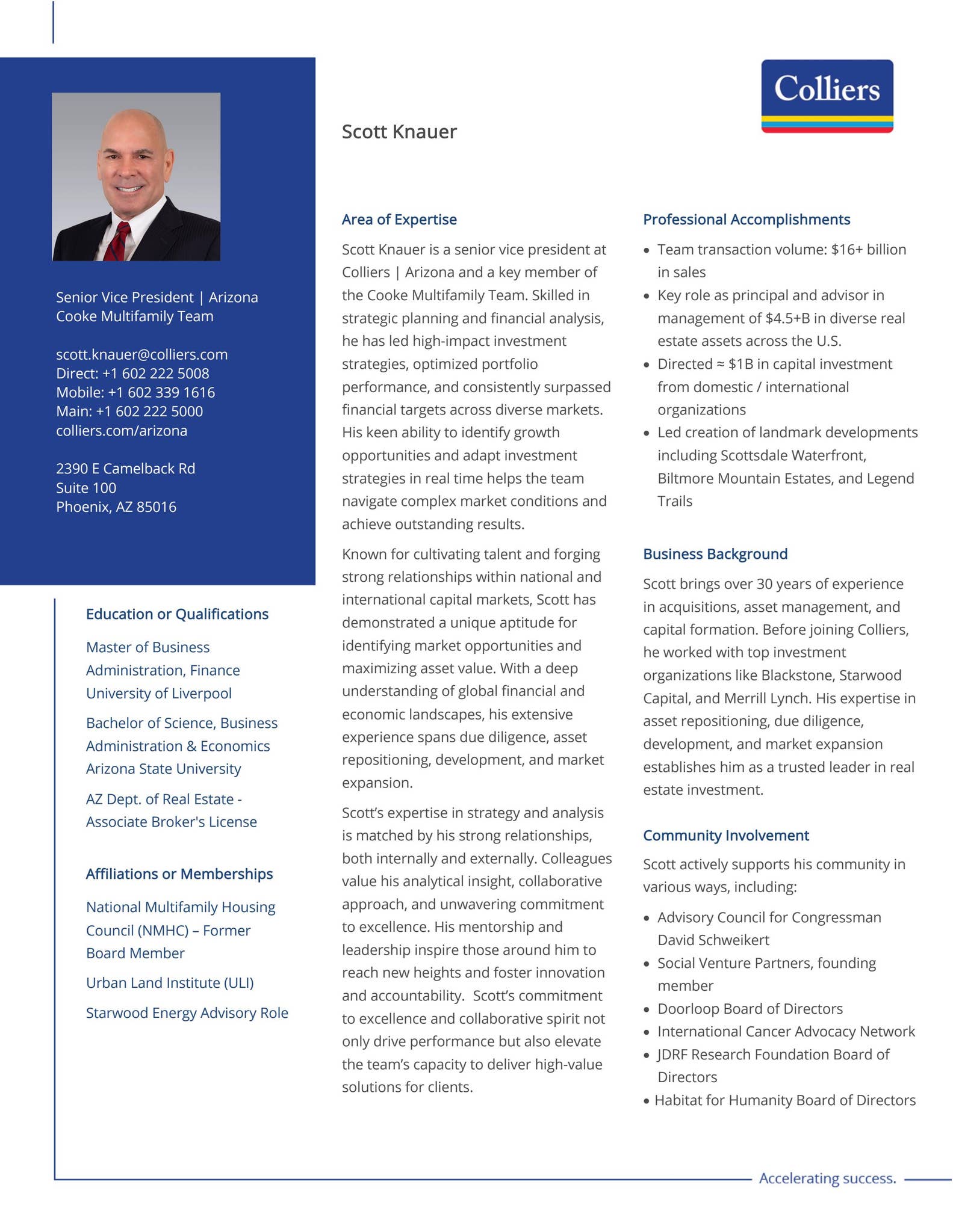 Scott Knauer Bio by Colliers CookeTeam - Issuu