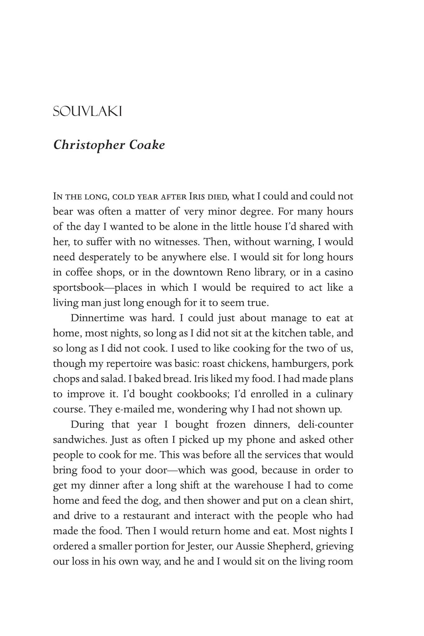 "Souvlaki" by Christopher Coake by newletters - Issuu