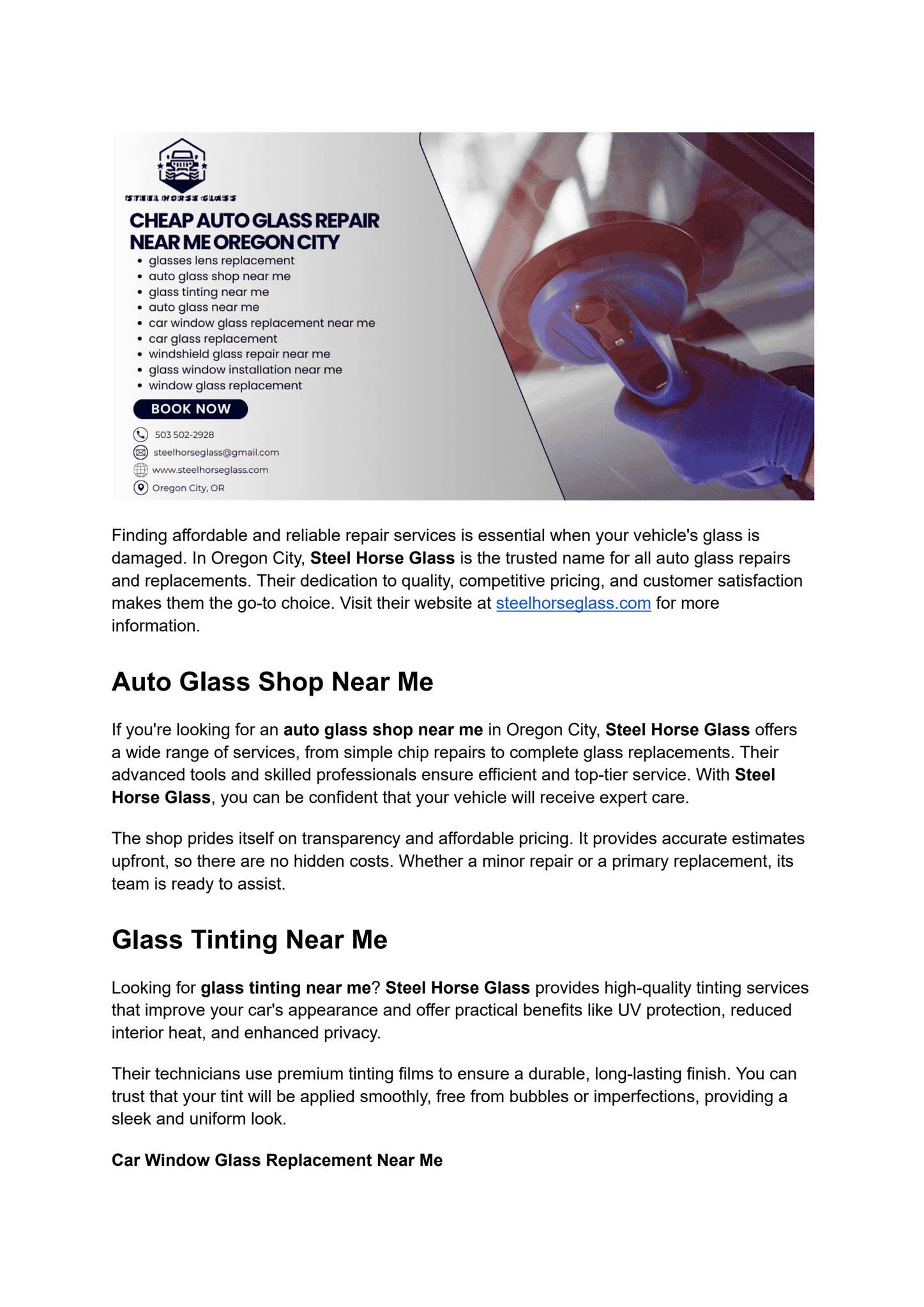 Fast and Cheap Auto Glass Repair in Oregon City: What You Need to Know ...