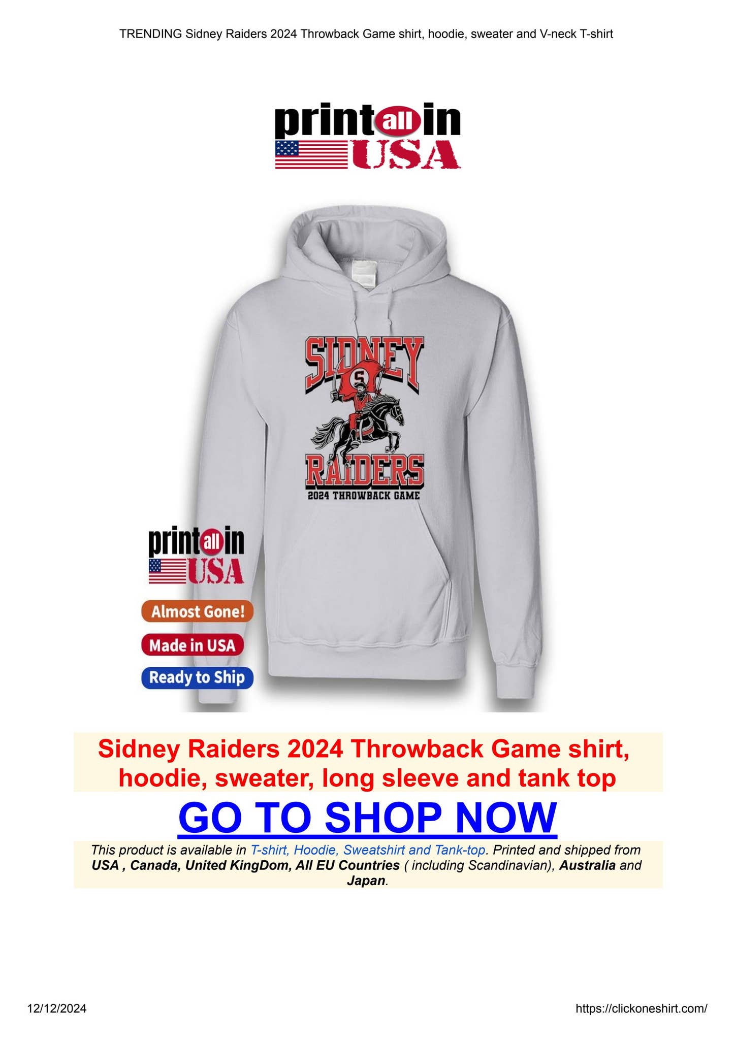 Sidney Raiders 2024 Throwback Game shirt by Design AT Shop - Issuu