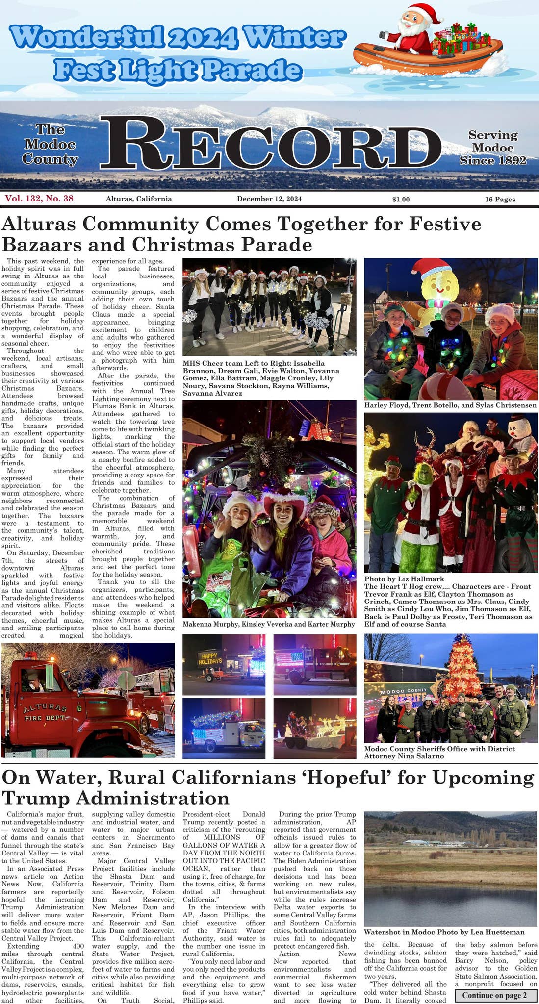 Modoc County Record - Dec 12, 2024 by Mirror Media Group/ Modoc Media ...