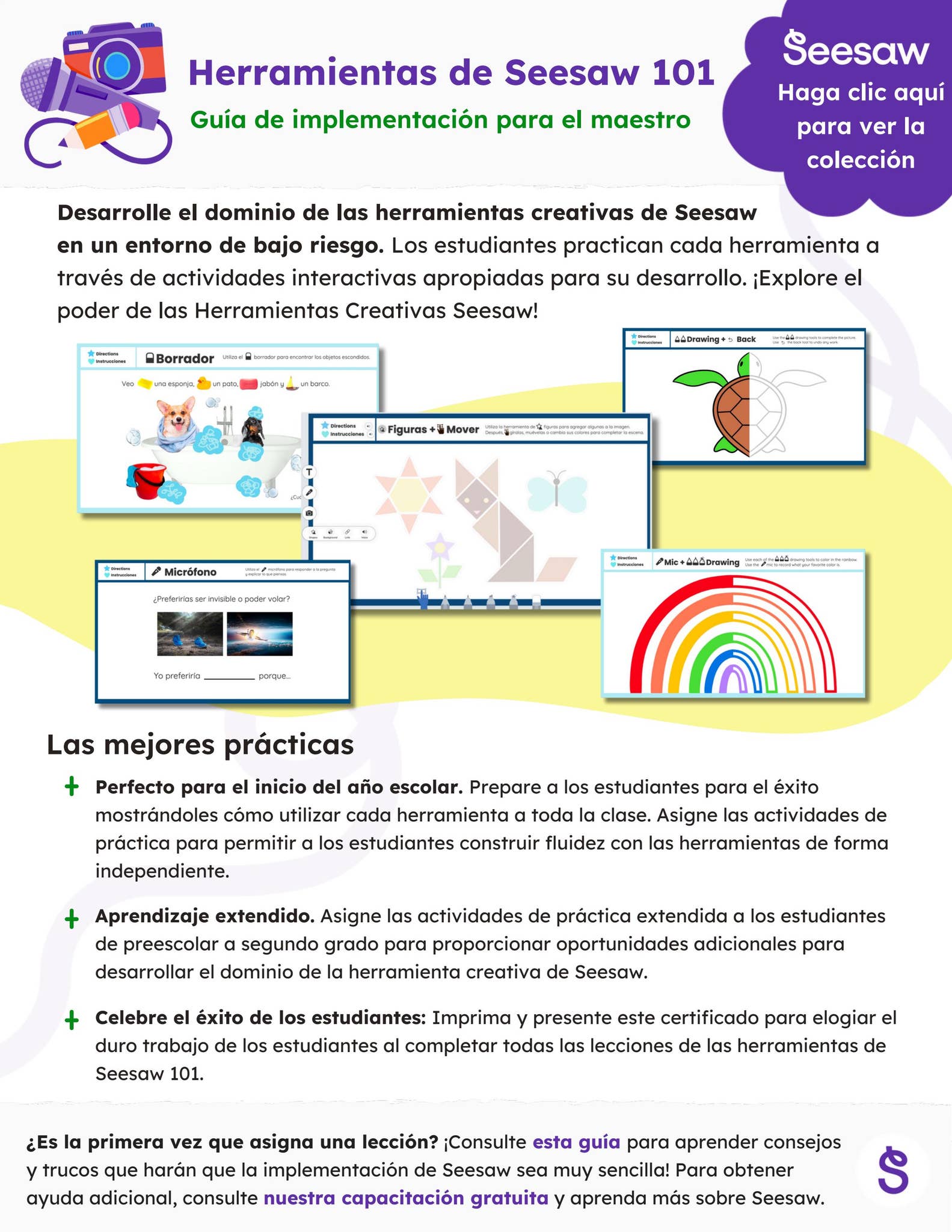 Herramientas de Seesaw 101 Implementation Guide by seesawlearning - Issuu
