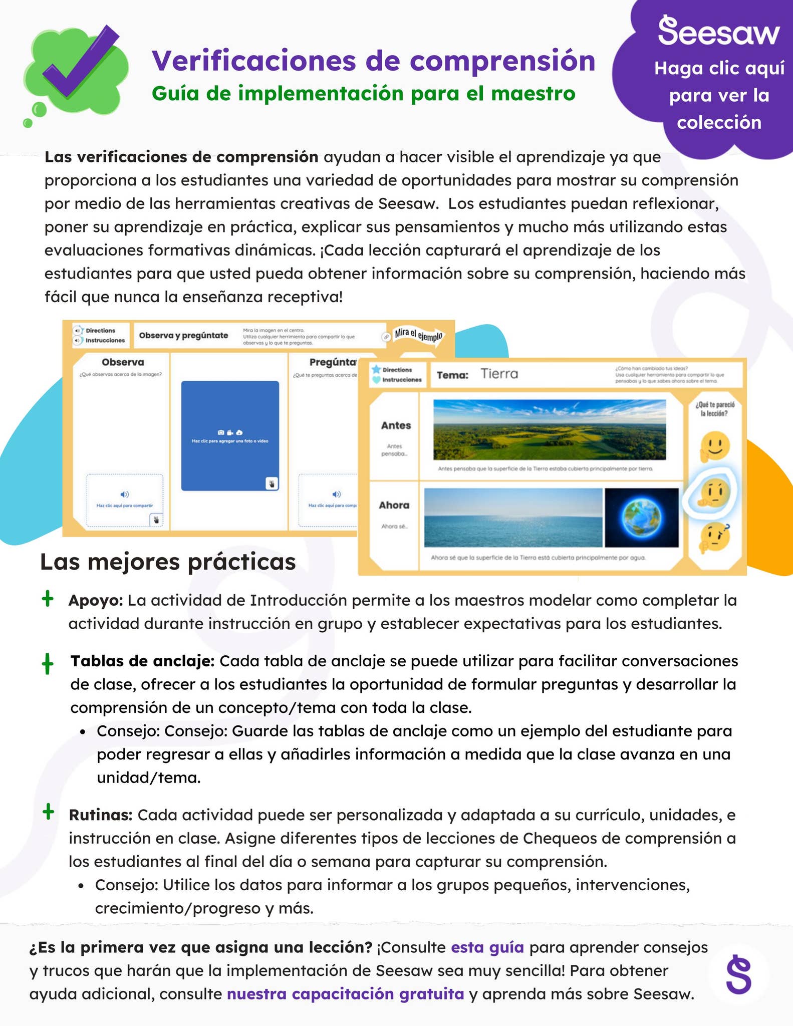 Verificaciones de comprensión Implementation Guide by seesawlearning - Issuu