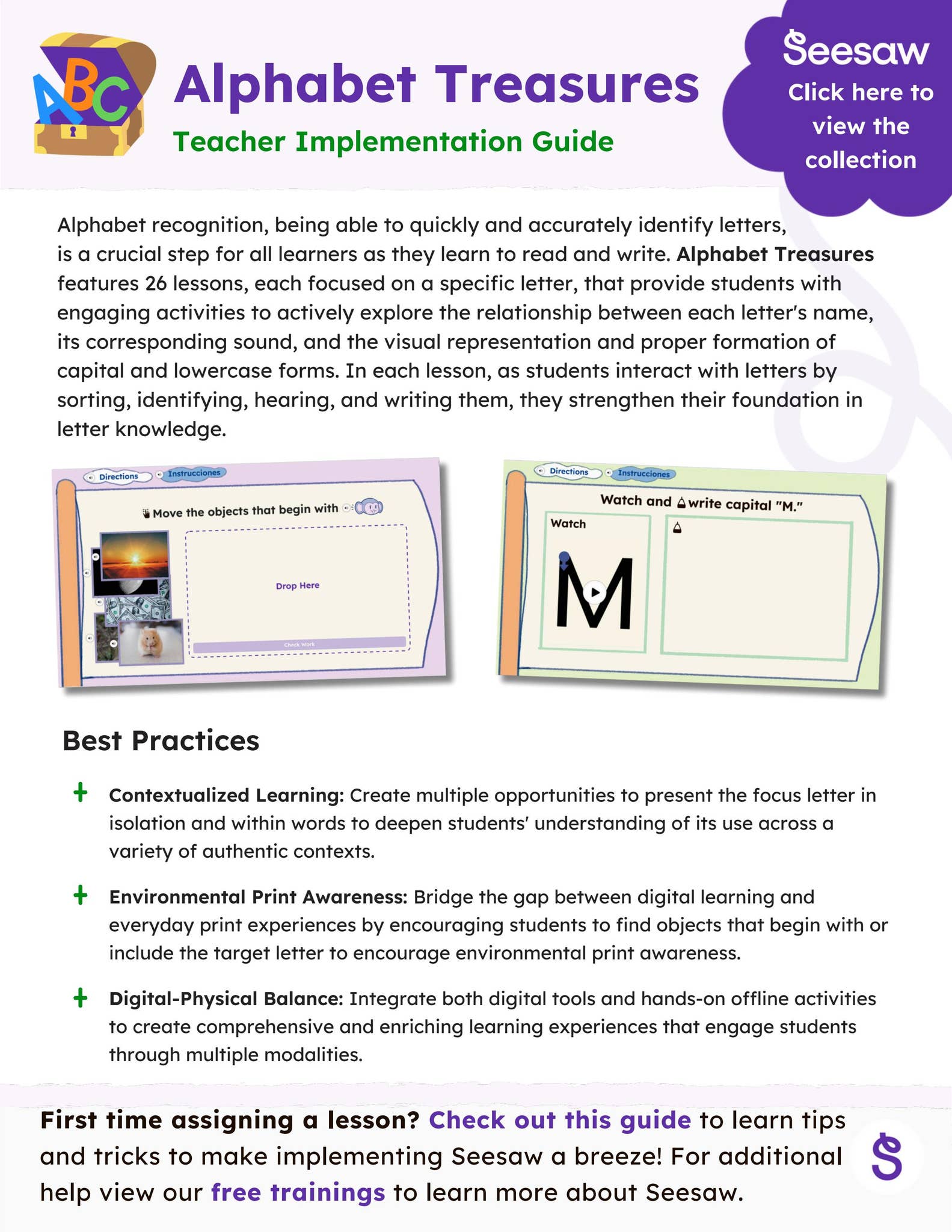 Alphabet Treasures Implementation Guide by seesawlearning - Issuu