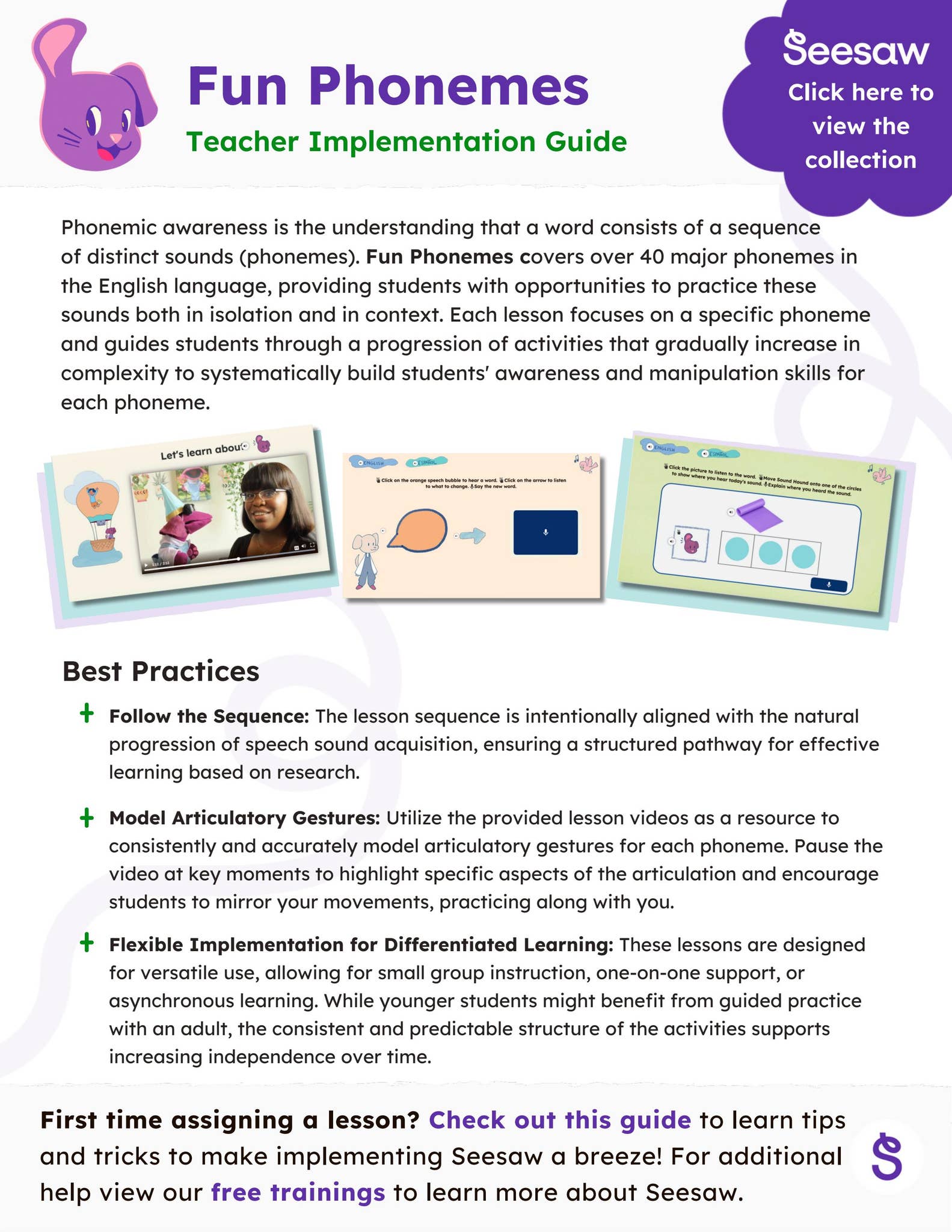 Fun Phonemes Implementation Guide by seesawlearning - Issuu