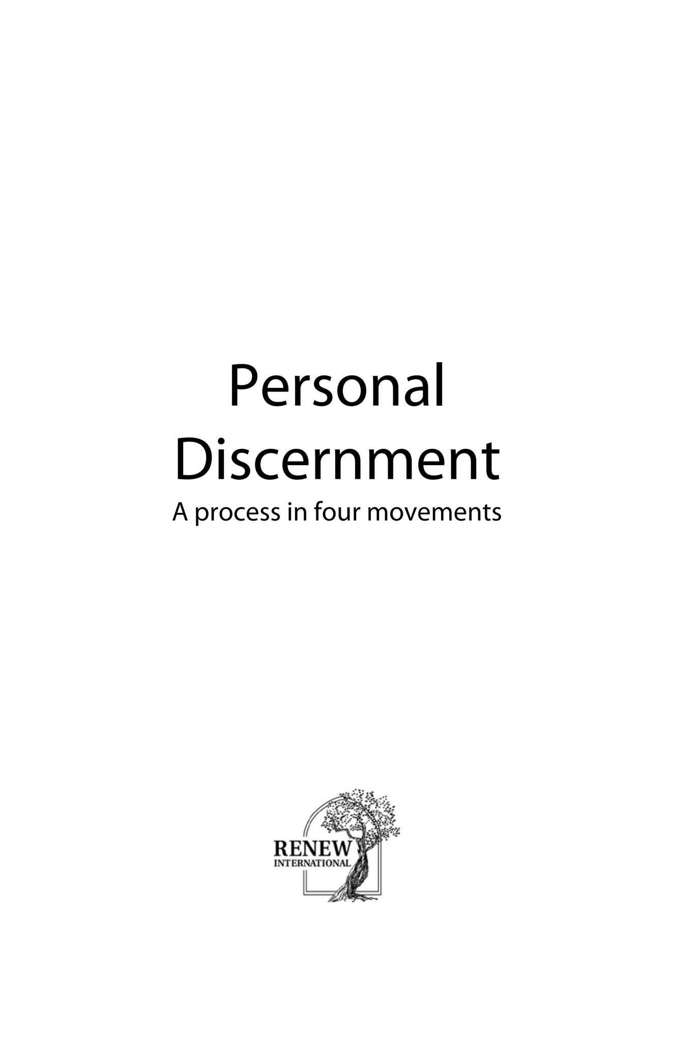 Personal Discernment by RENEW International - Issuu