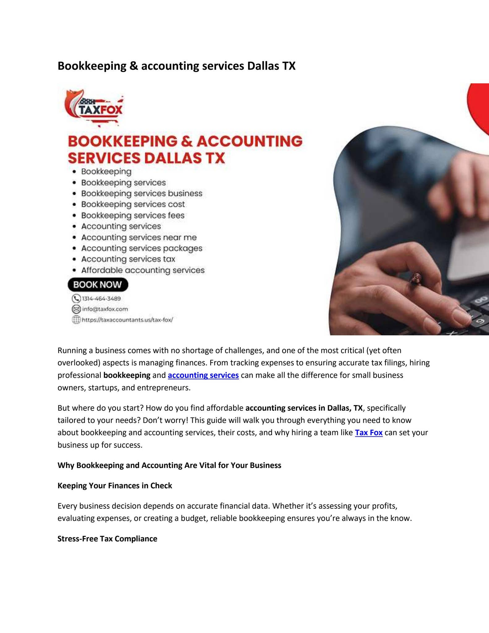 Bookkeeping & accounting services Dallas TX by Digi Era Pro - Issuu