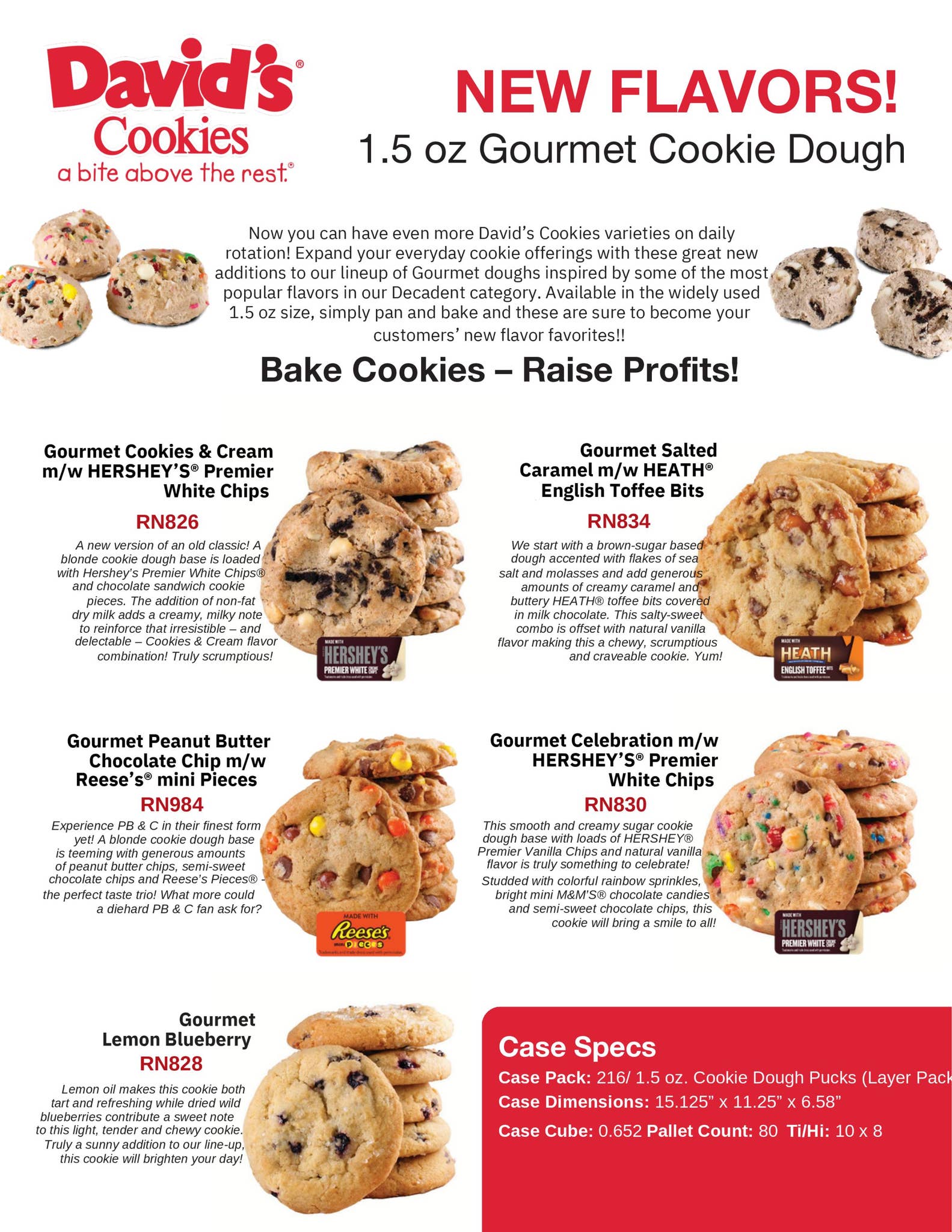 Davids Cookies 1.5oz Gourmet Cookie Dough_NEW by Performance ...